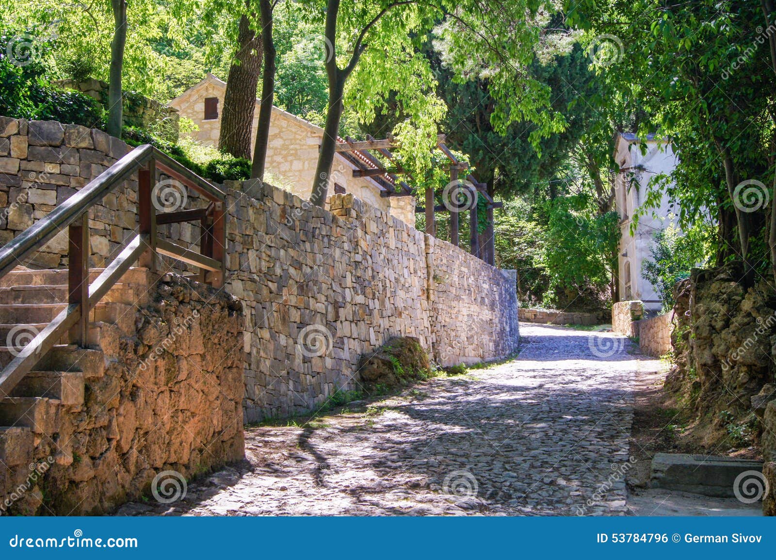 Wall with a ladder stock photo. Image of outdoors, retro - 53784796