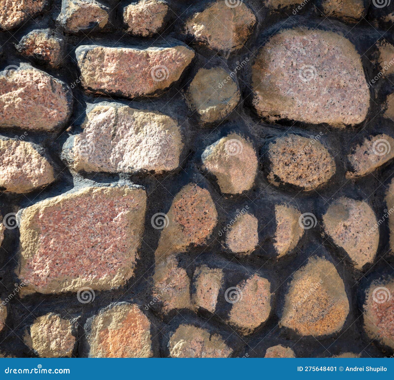 A Wall of Laid Out Stones As a Background. Stock Image - Image of stone ...