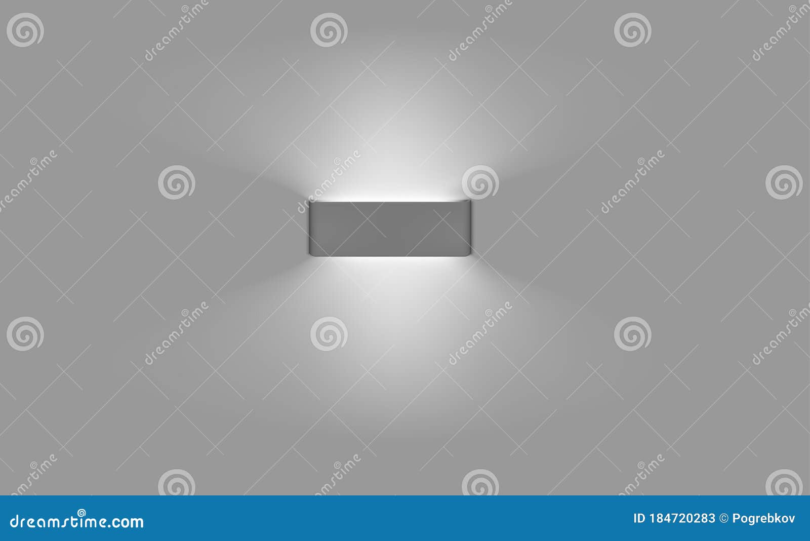 Wall Lamp with Indirect Light. Modern Interior Night Light. Vector ...
