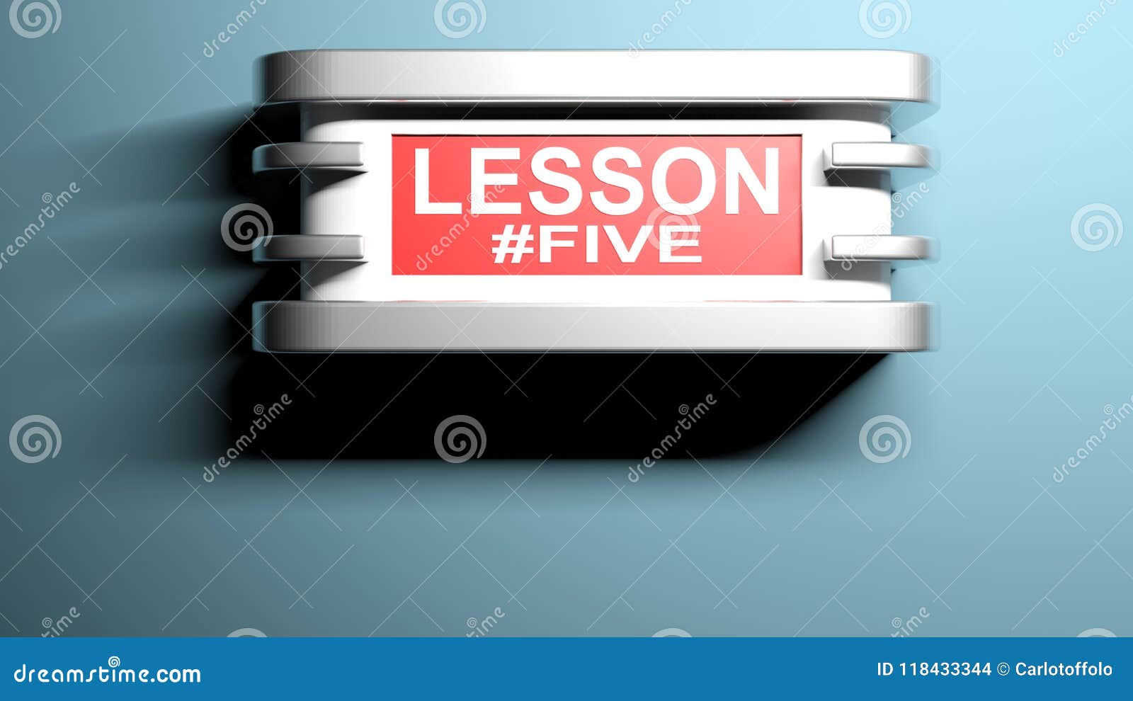 Wall Lamp for LESSON FIVE - 3D Rendering Stock Illustration ...