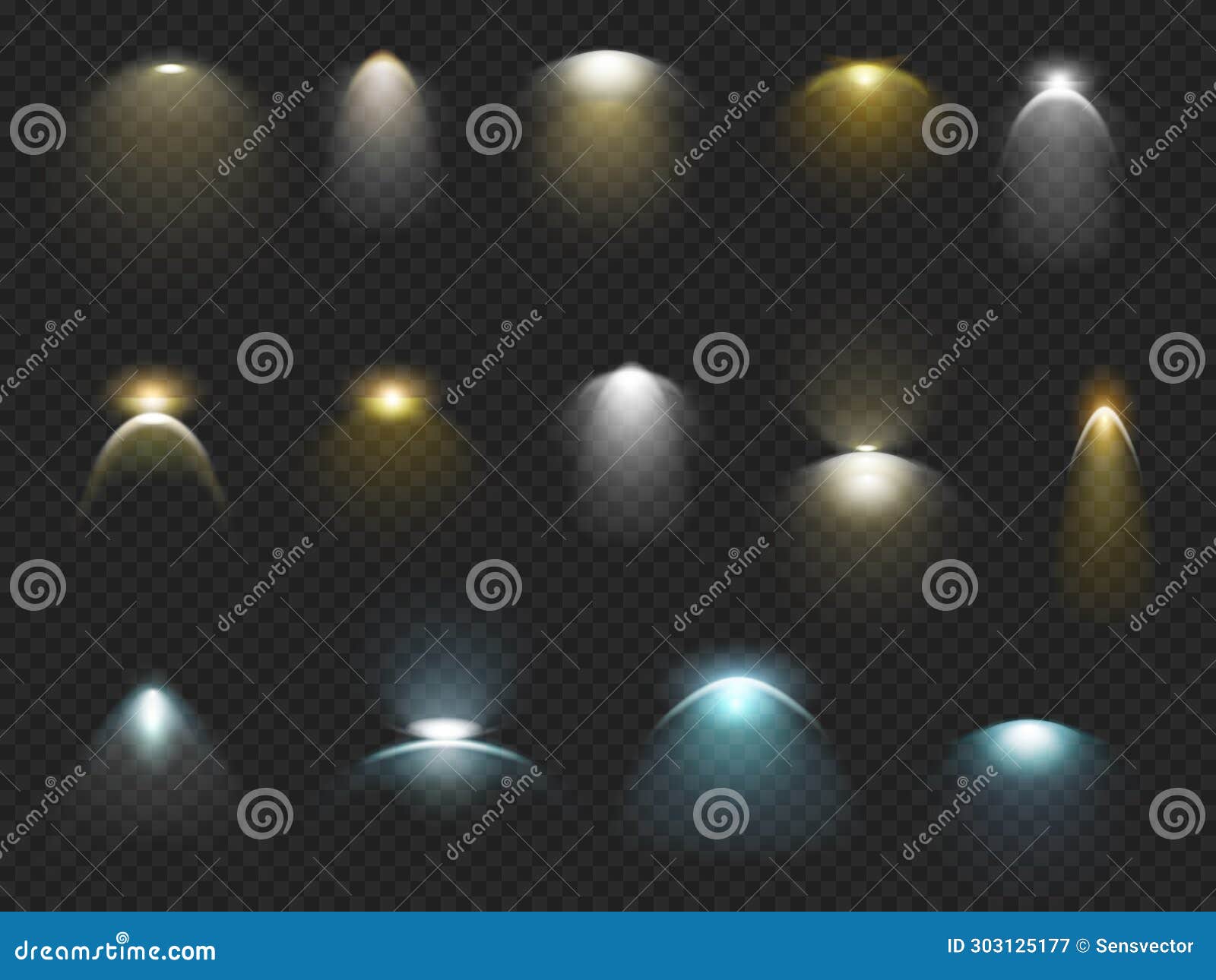 Wall Lamp Light Effect, Realistic Illumination Stock Vector ...
