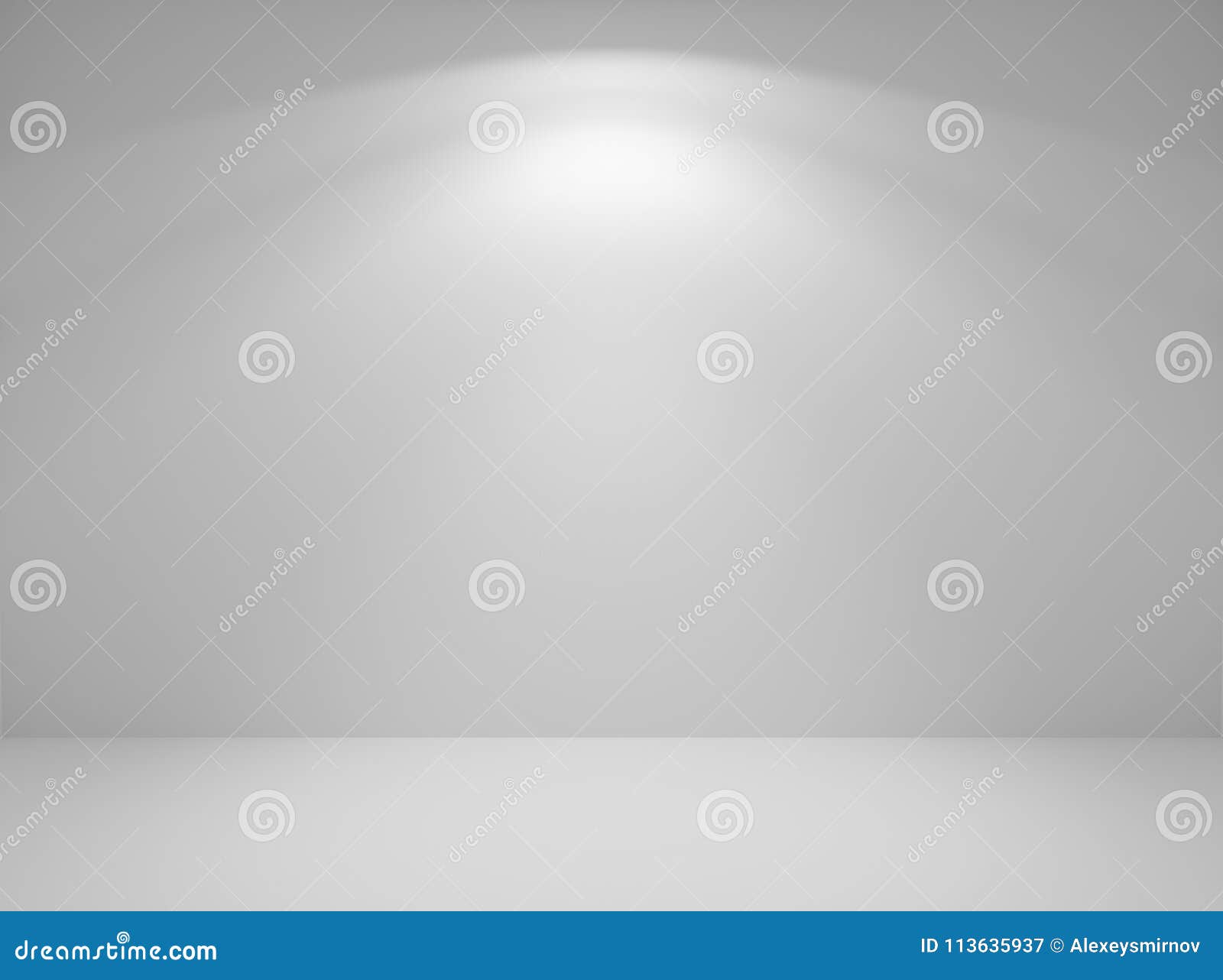 Wall Lamp Light in Empty White Room Stock Illustration - Illustration ...