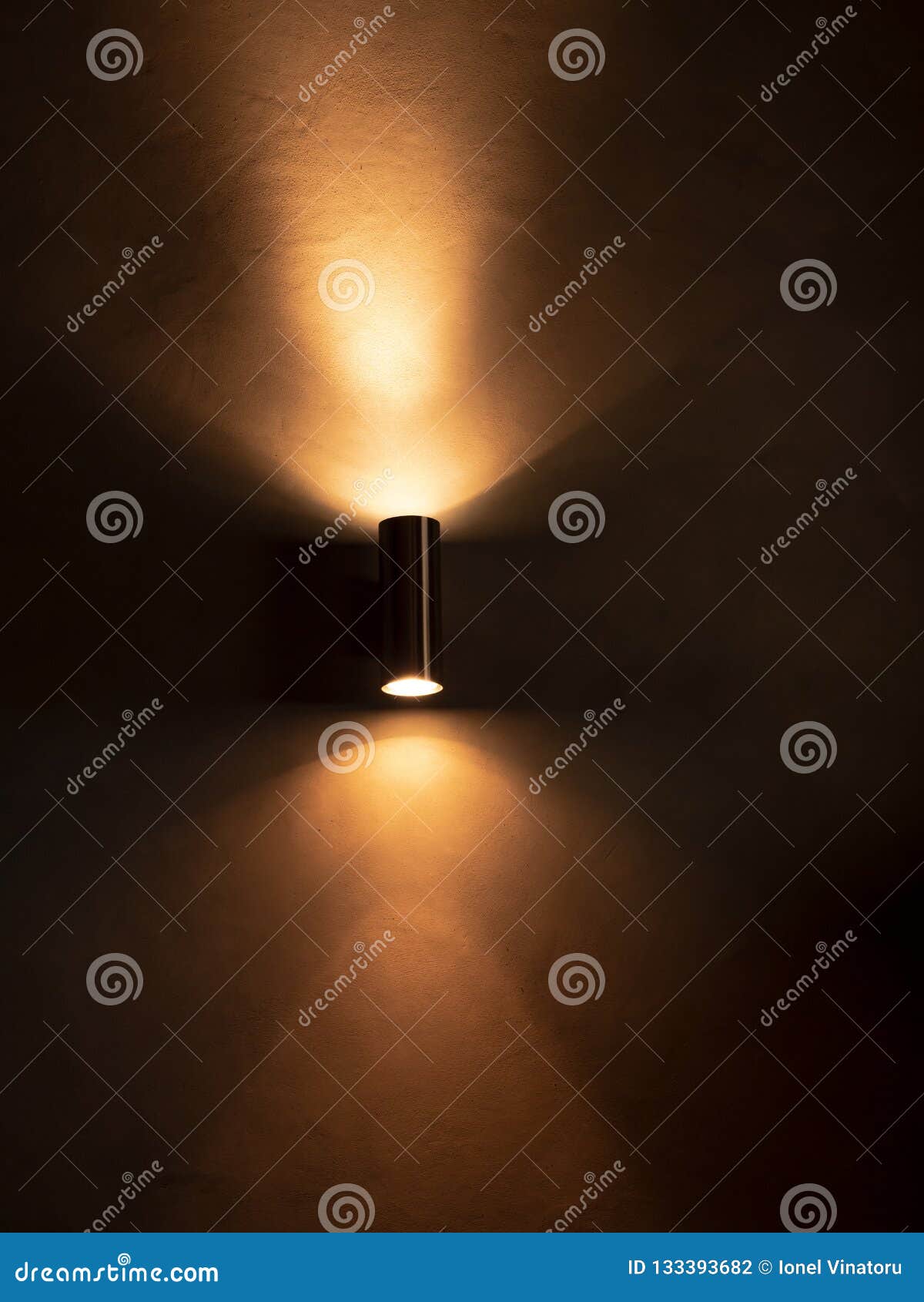Wall Lamp with Lighting Up and Down Stock Photo - Image of lamp, decor ...