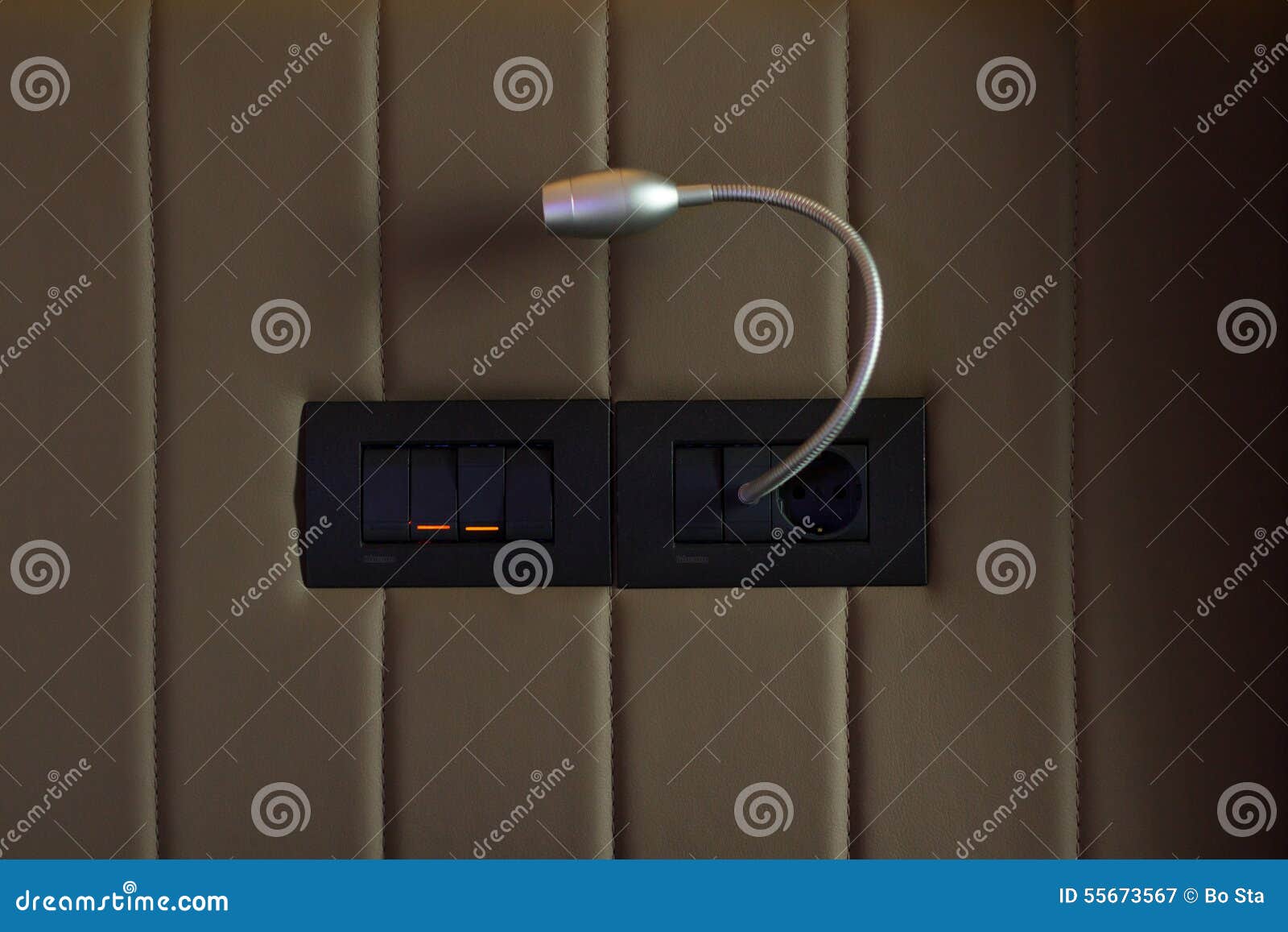 Wall lamp turned off stock image. Image of switched, bedside - 55673567