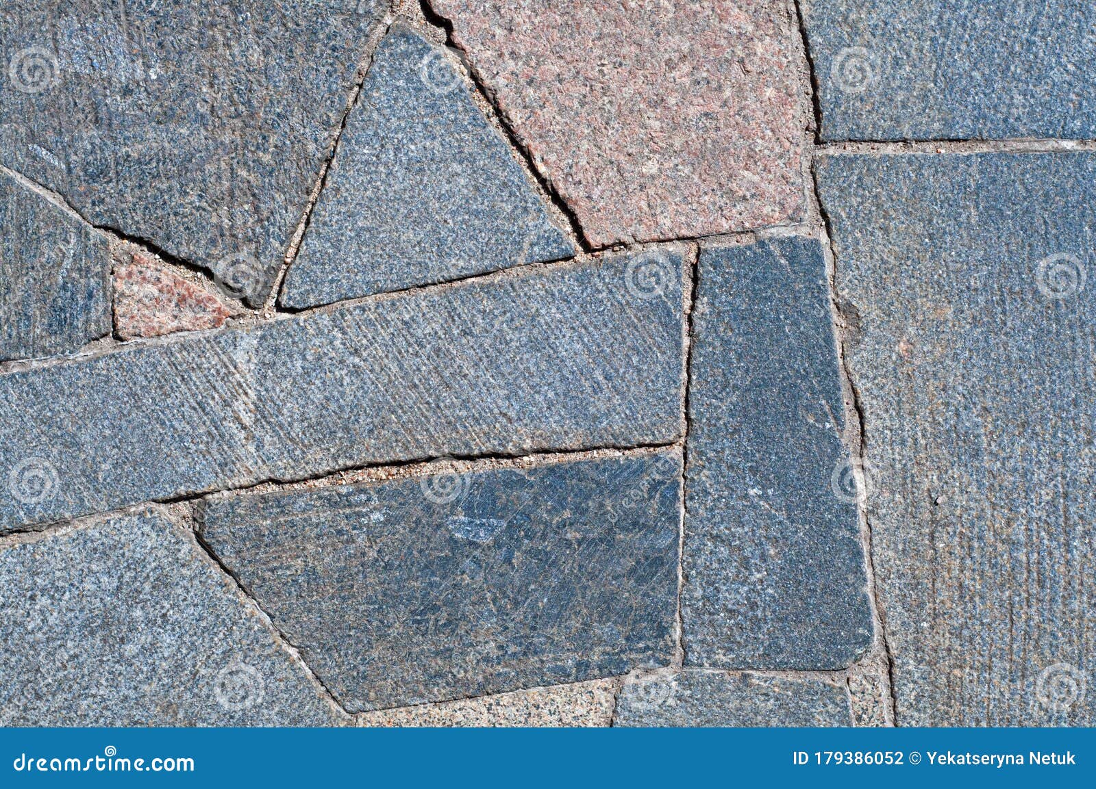 Wall of Large Flat Stones, with Different Colors and Sizes Stock Photo ...