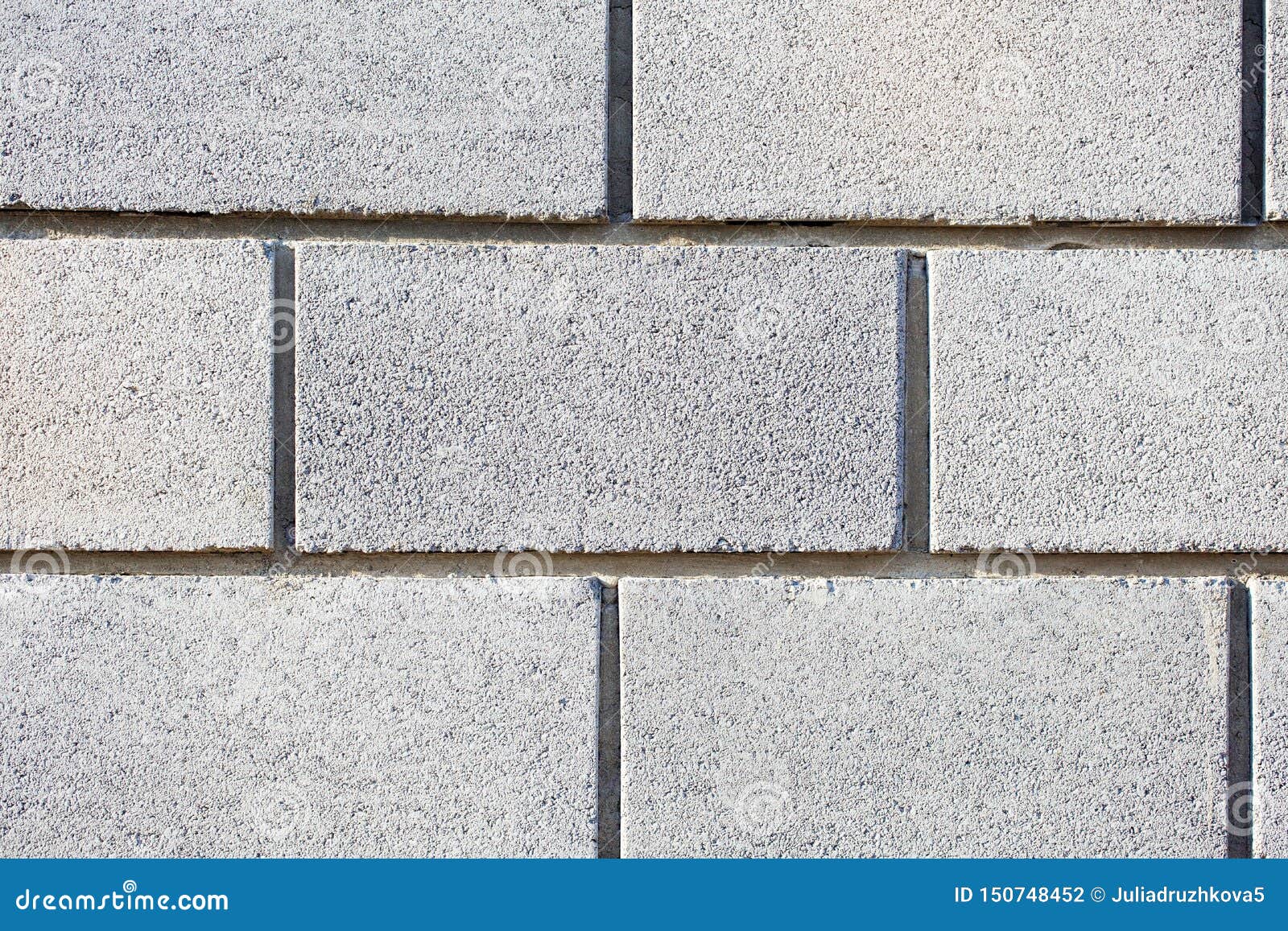 The Wall of Large Gray Bricks. Close-up Stock Photo - Image of grunge ...