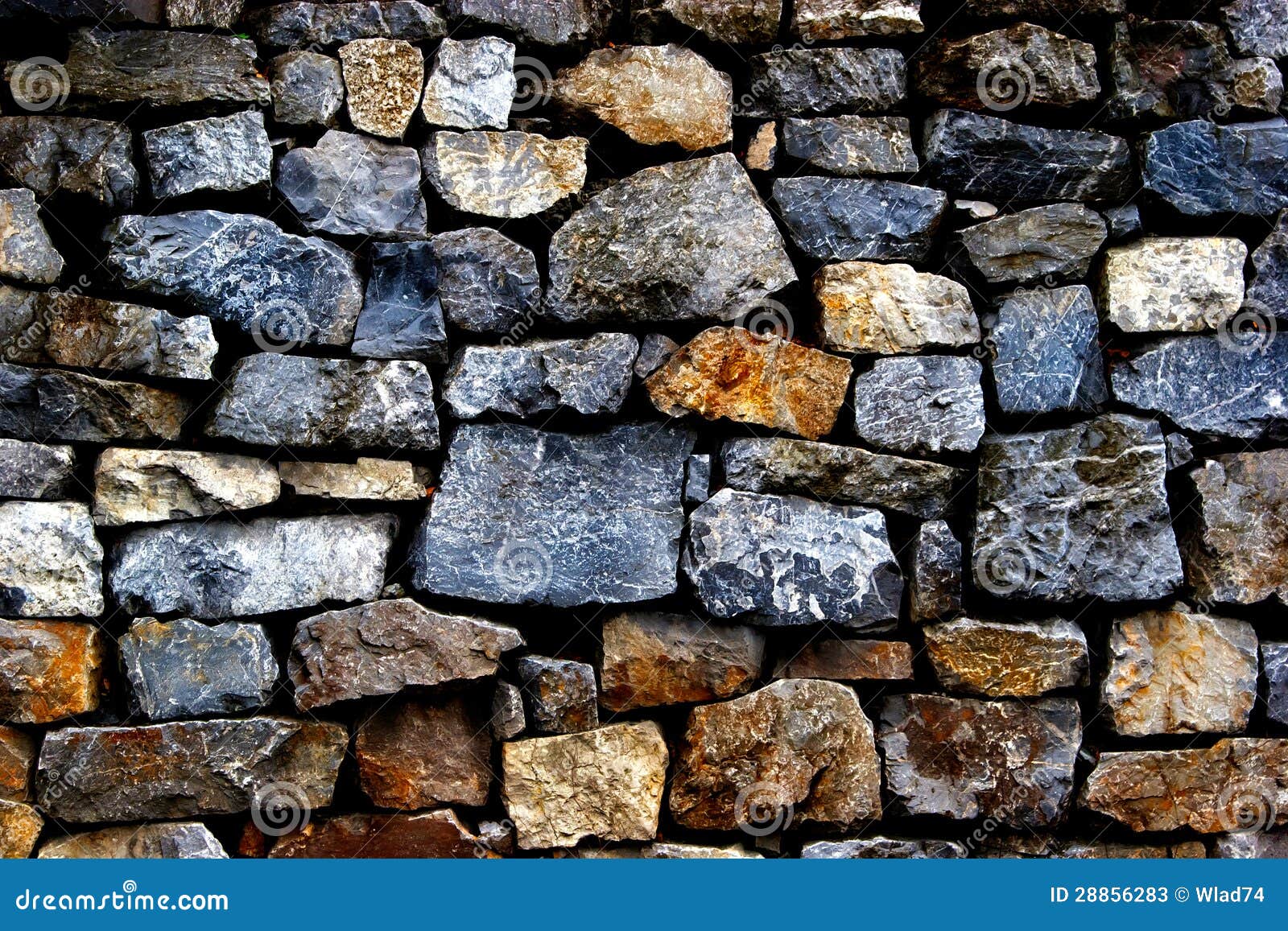 Wall of the Large and Rough Stones Stock Image - Image of built ...