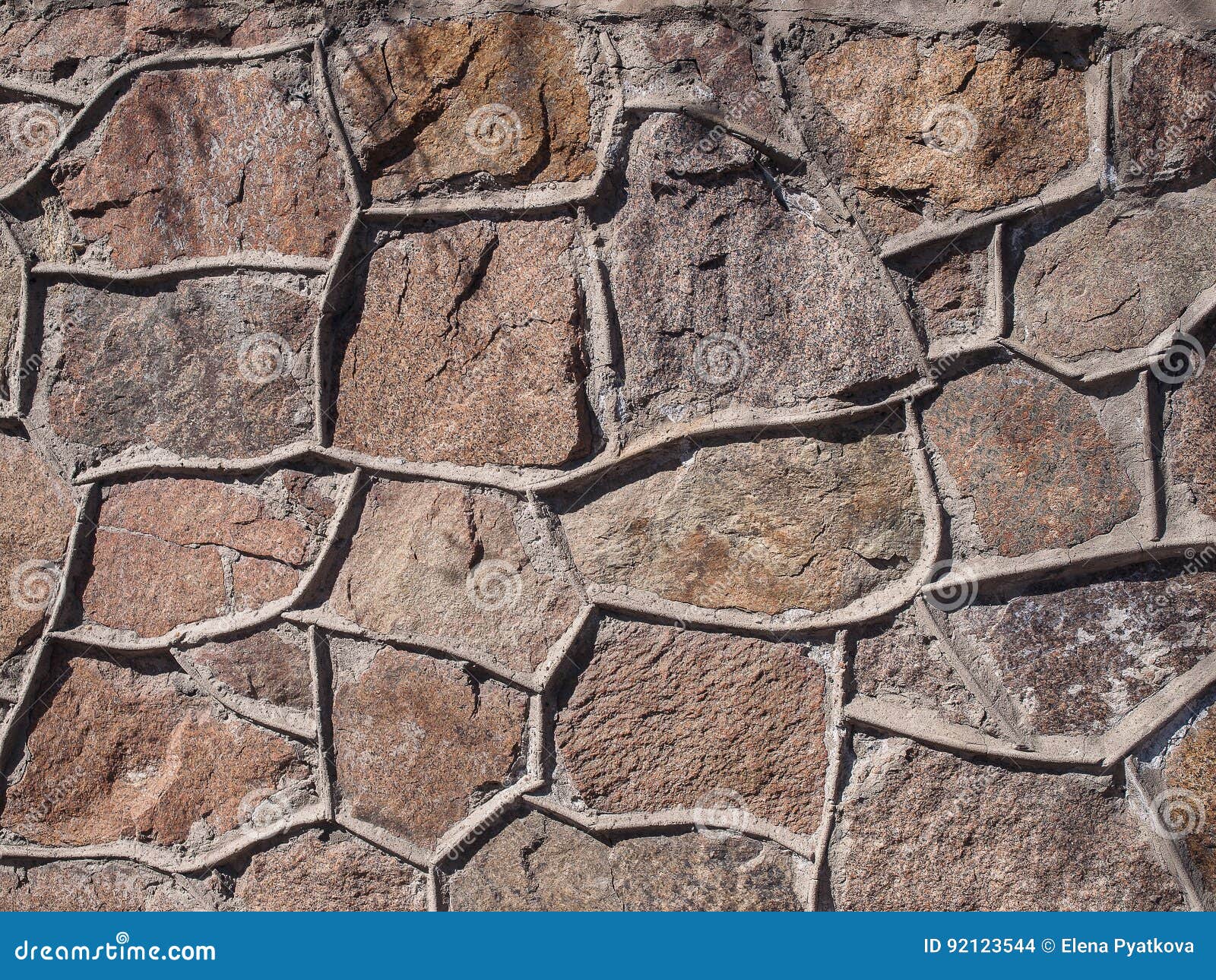 The Wall of the Large and Rough Stones Stock Photo - Image of ...