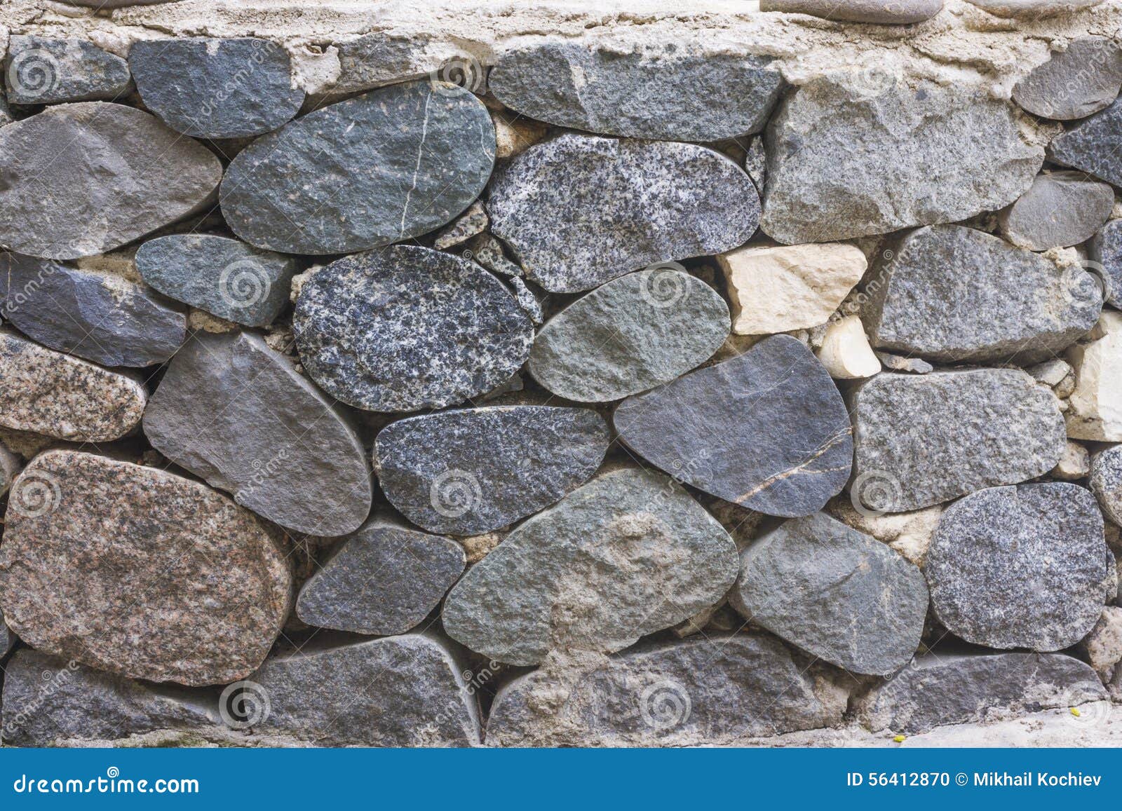 Wall of the Large Round Stones Stock Photo - Image of pattern, ground ...