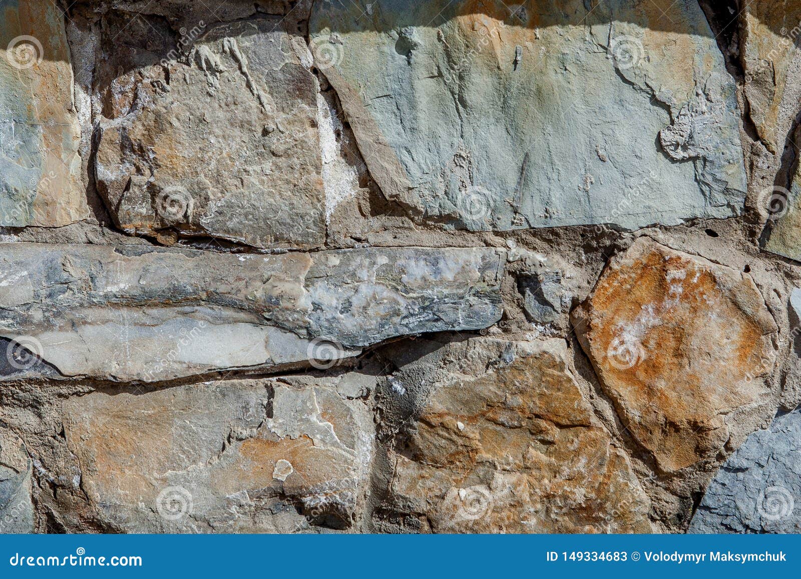 Wall from Large Stone Textured Basalt. Good Background for Wallpaper ...