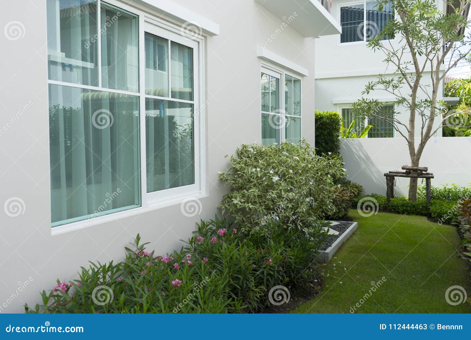 Wall and large window stock image. Image of skylight - 112444463