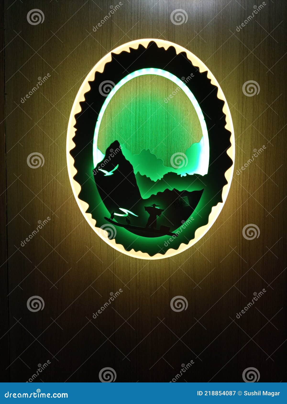 Wall Light of Beautiful Bird and Way Stock Image - Image of wall ...