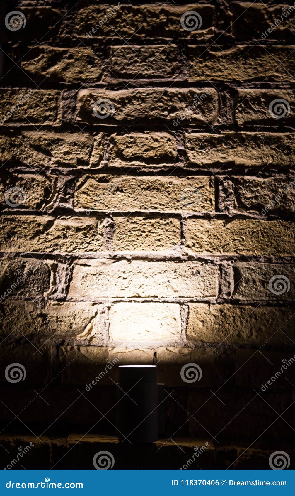 Wall Light on Brick and Shade. Lights Wall Abstract Background Stock ...