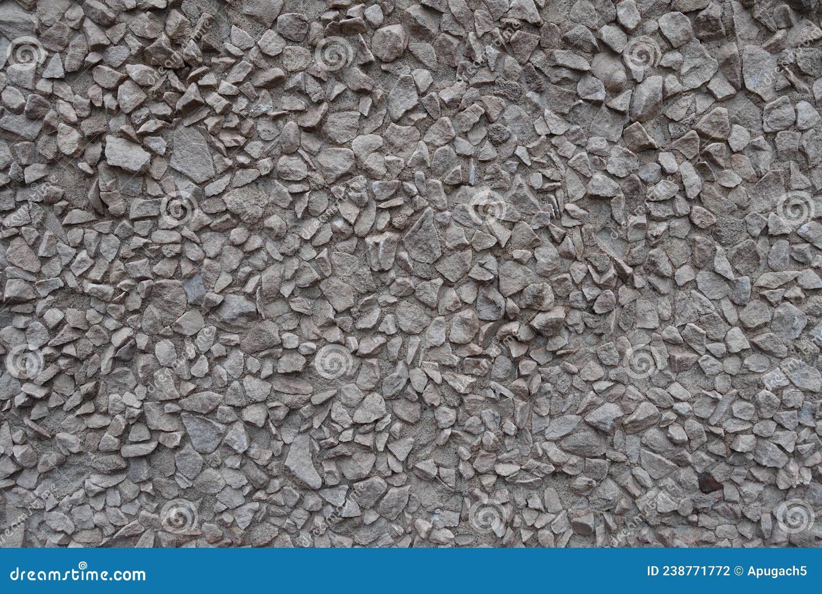 Wall with Gray Gravel Pebble Dash Front View Stock Photo - Image of ...