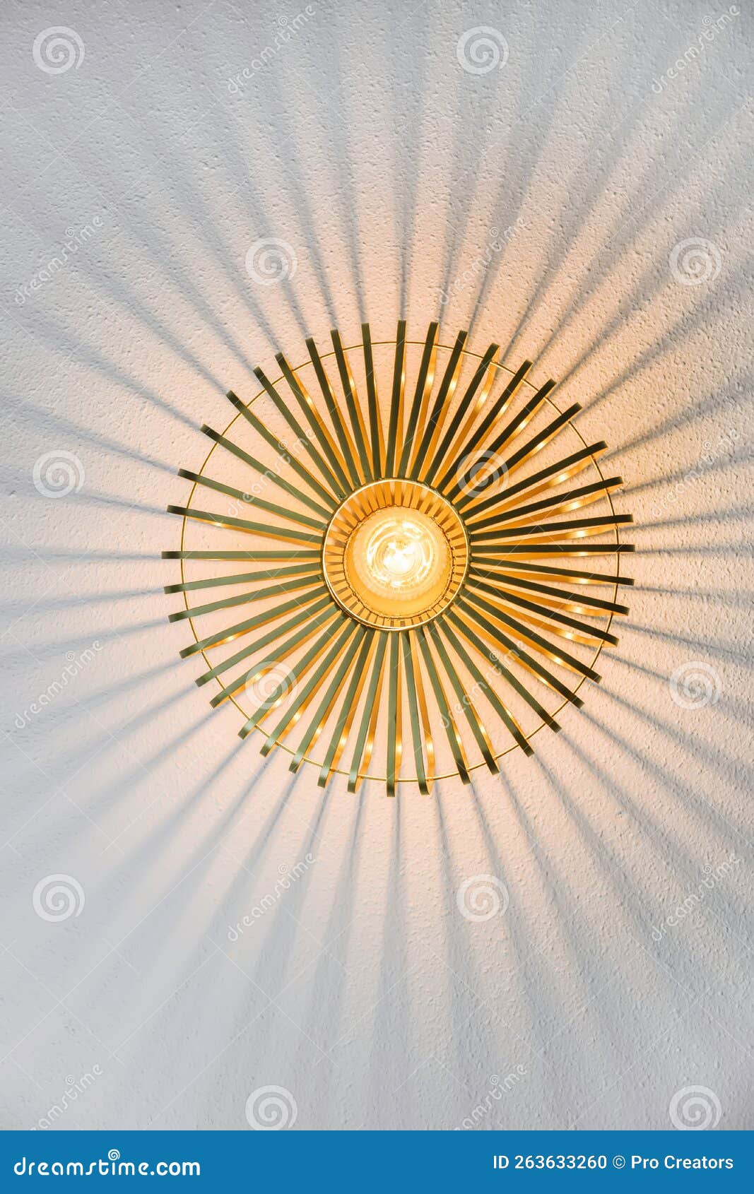 A White Ceiling with a Yellow Light Fixture Stock Photo - Image of ...