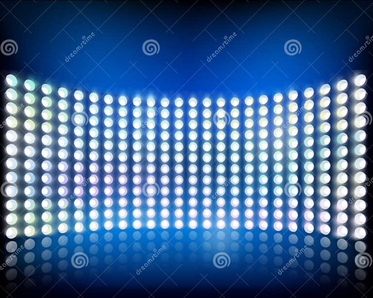 Wall of Lights. Vector Illustration. Stock Vector - Illustration of ...