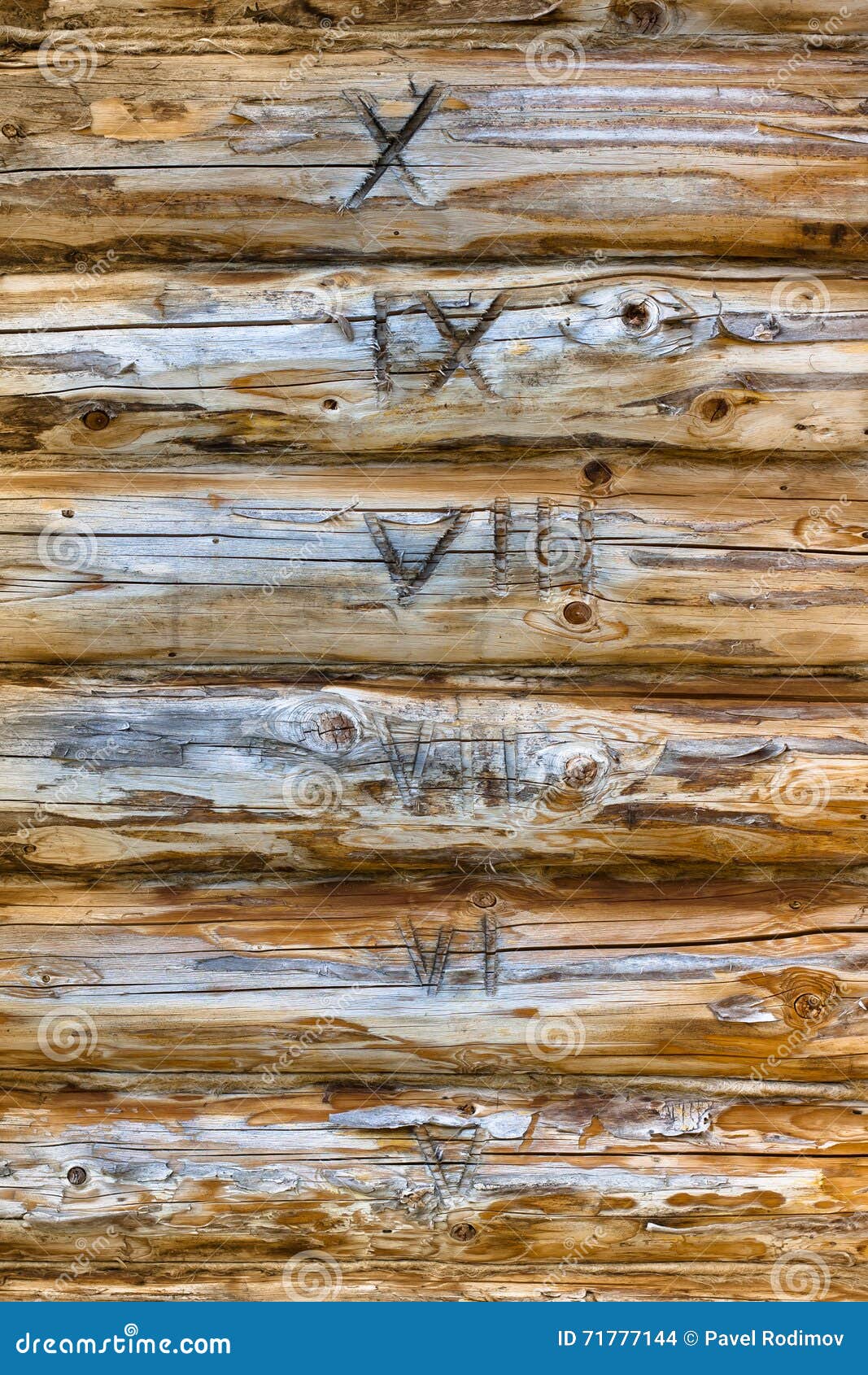 Wall of log house stock photo. Image of architectural - 71777144
