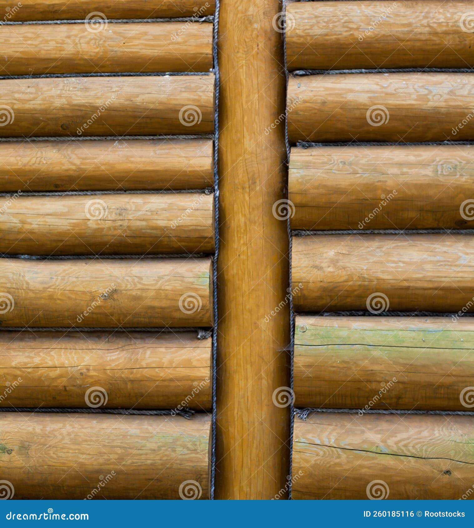 The wall of the log house stock photo. Image of cylindrical - 260185116