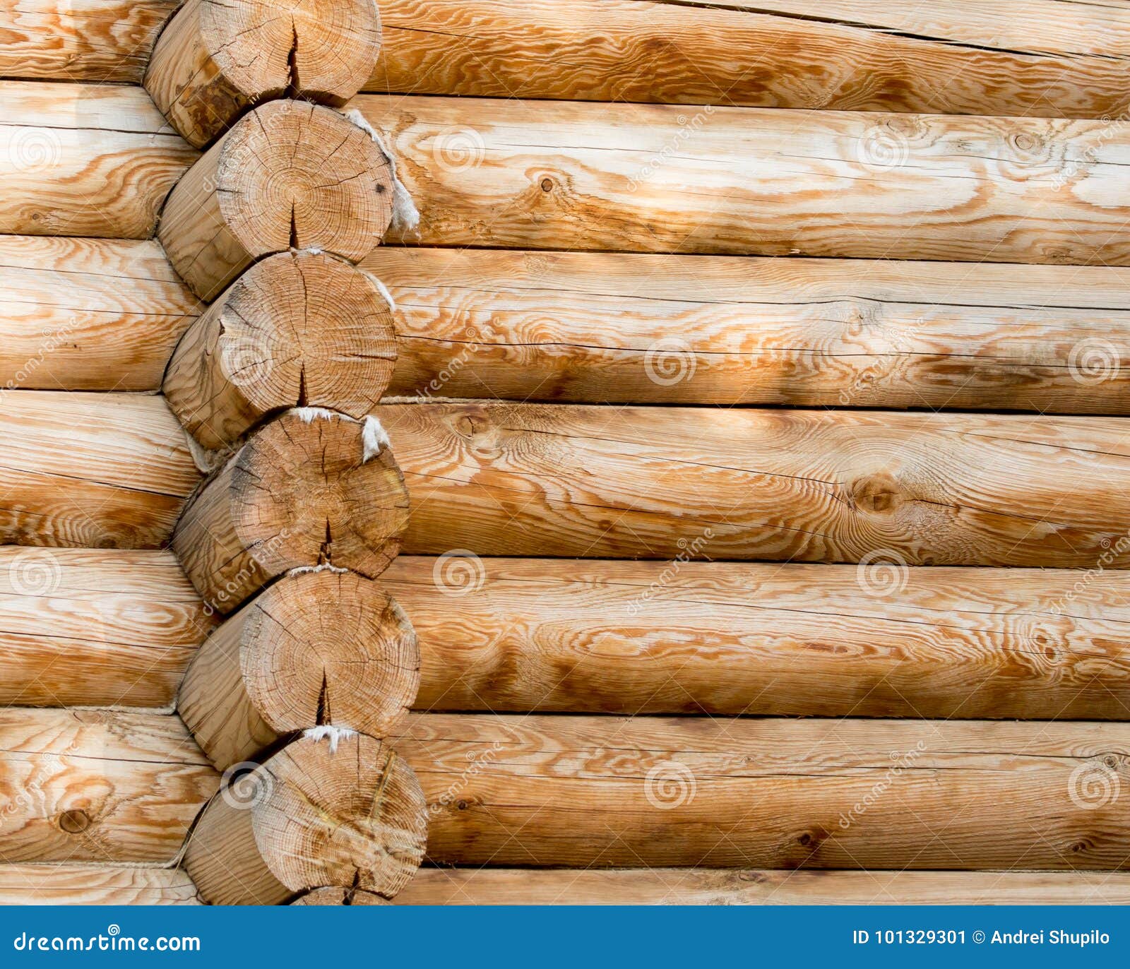 Wall with log stock image. Image of aged, frame, element - 101329301