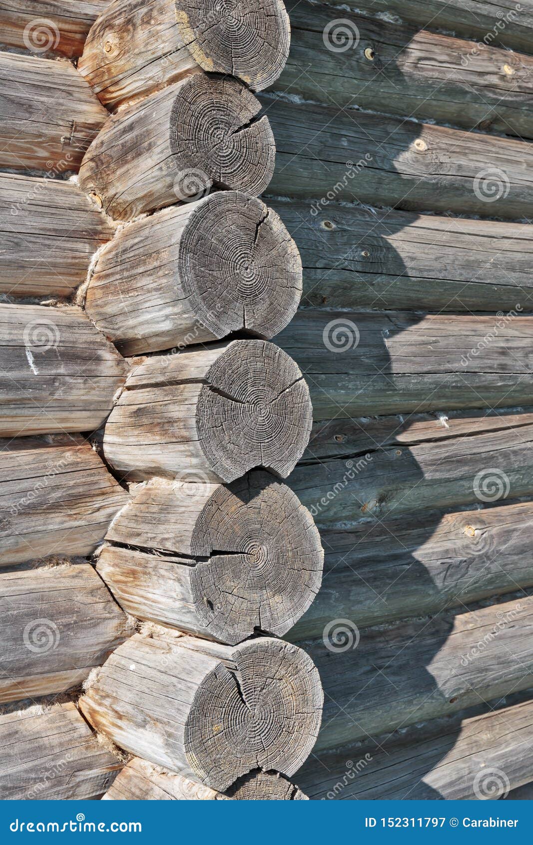 Wall of logs stock image. Image of vintage, structure - 152311797