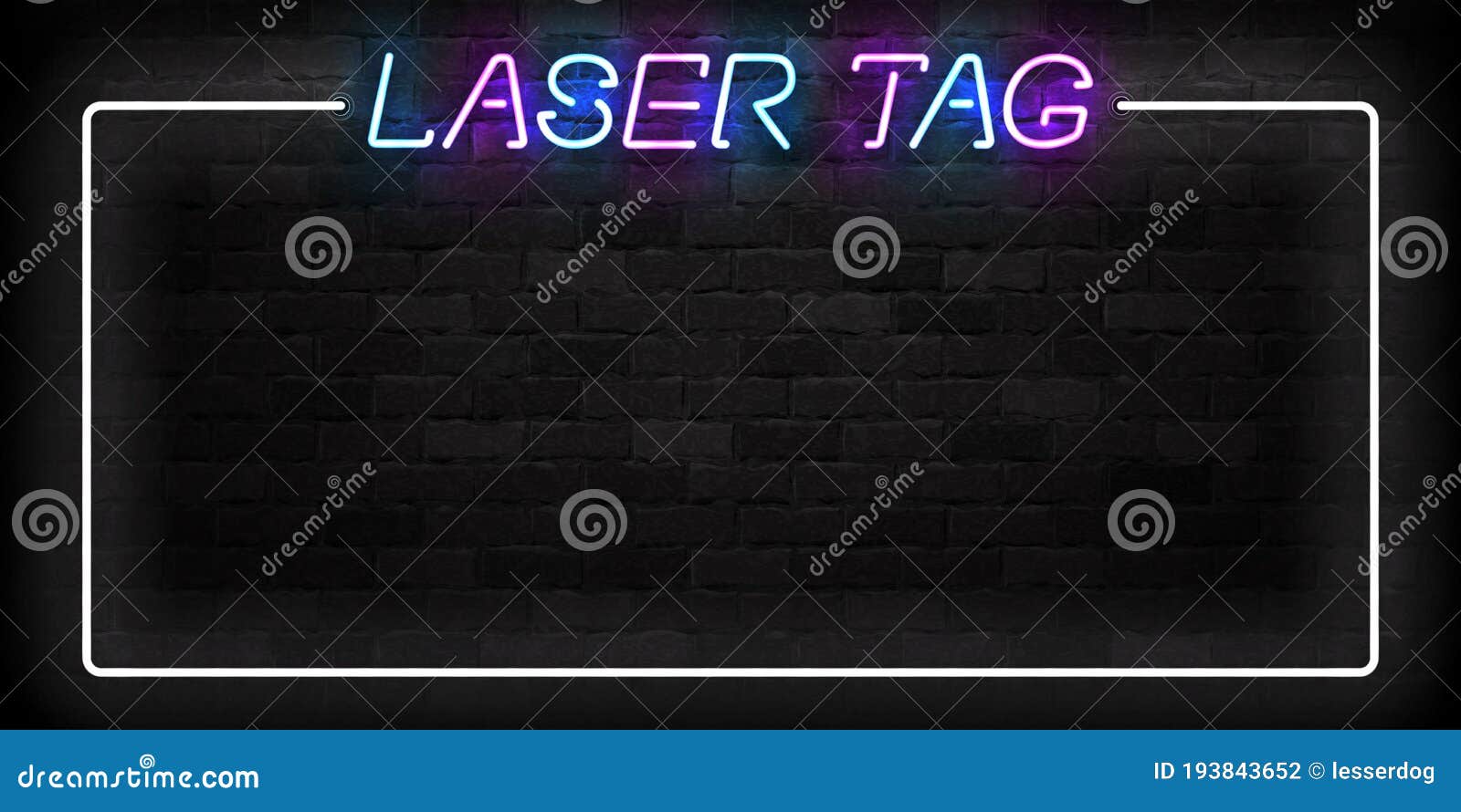 Vector Realistic Isolated Neon Sign of Laser Tag Frame Logo for ...