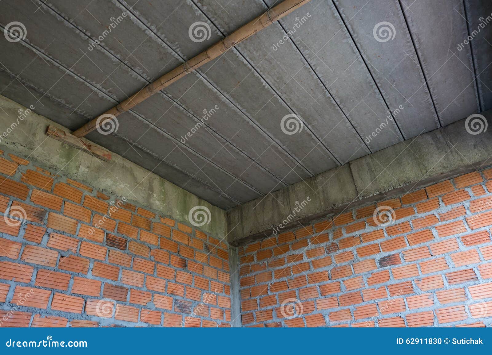 Wall Made Brick in Residential Building Construction Stock Photo ...