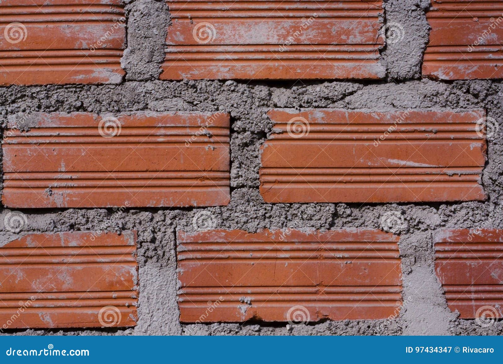 Wall Made of Bricks and Cement Stock Image - Image of rigid, grey: 97434347