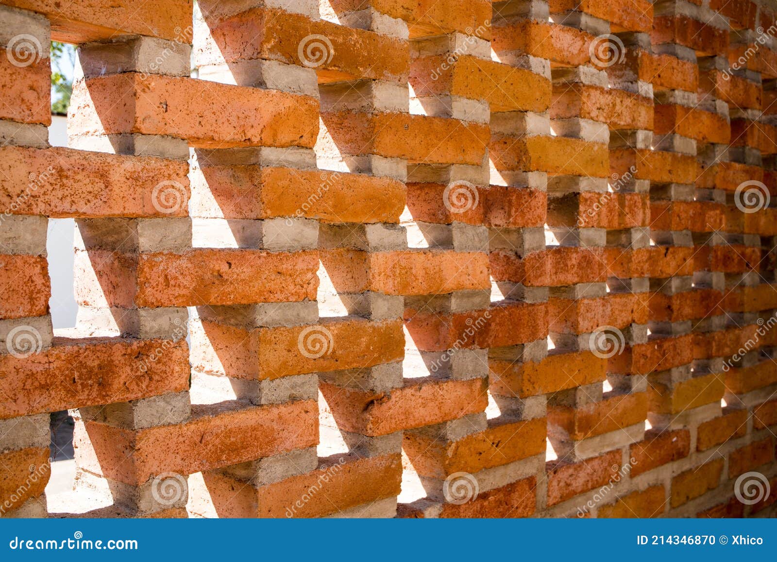 Wall Made of Bricks Checkerboard Pattern Stock Photo - Image of light ...