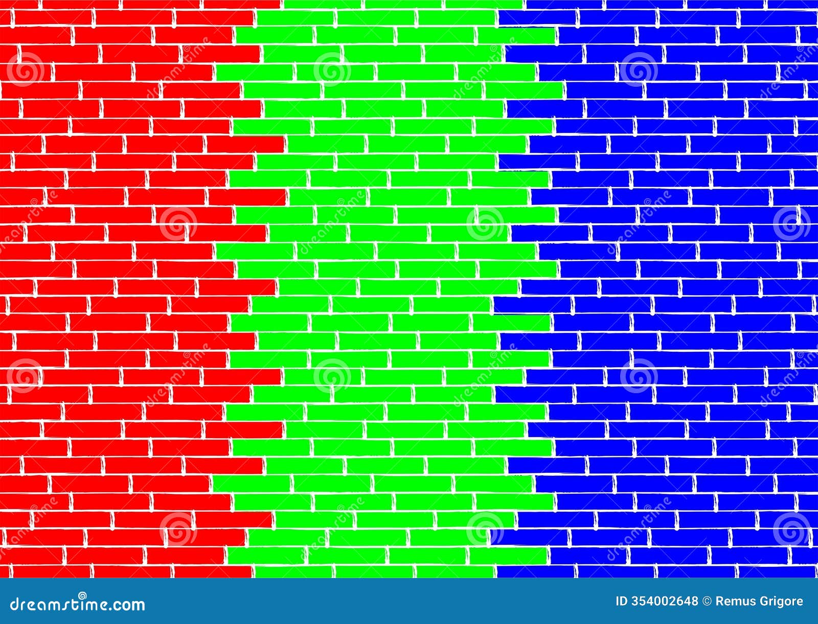 RGB Brick Wall - Cdr Format Stock Illustration - Illustration of green ...