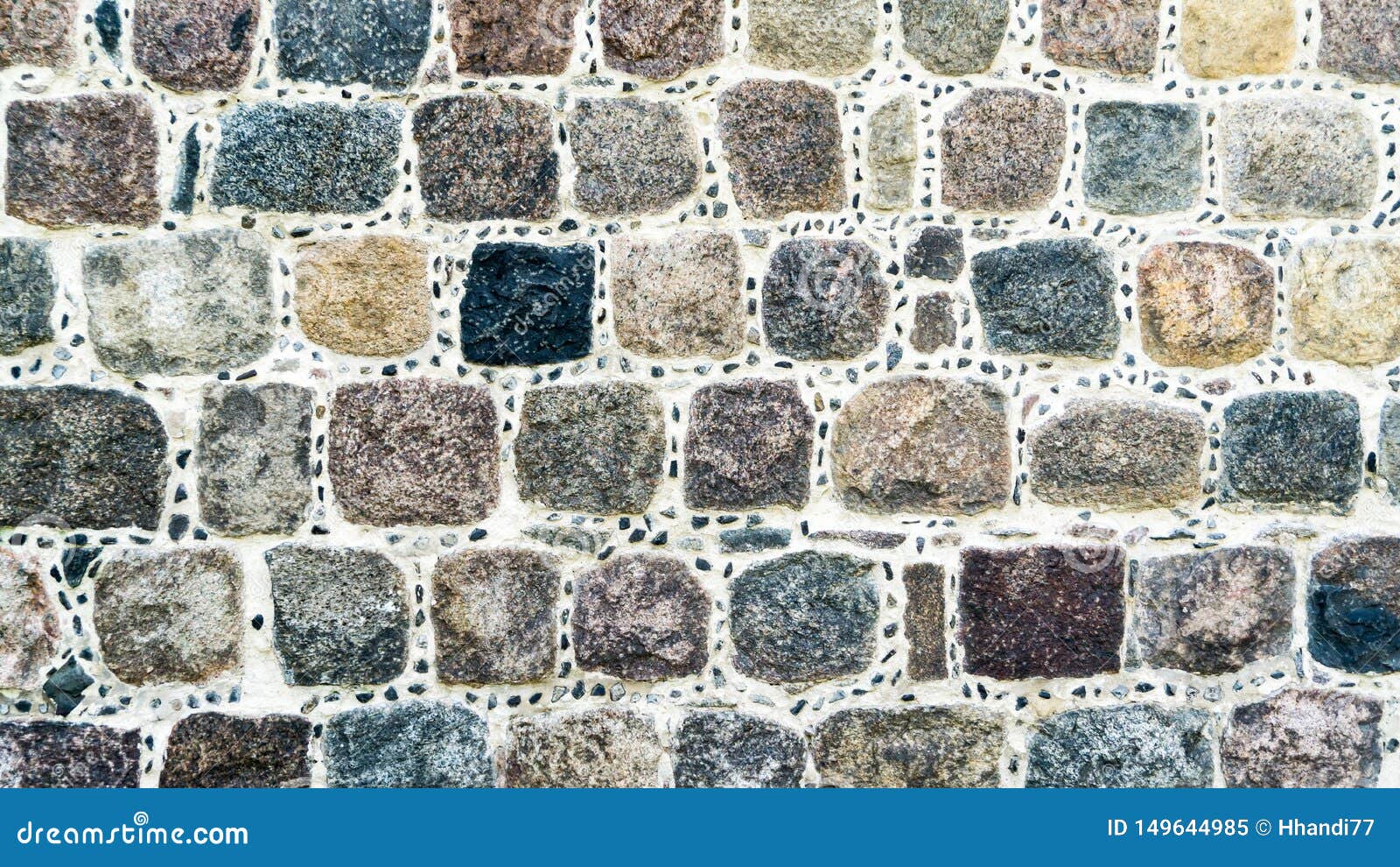 Wall Made of Colorful Cubic Stones Stock Image - Image of pattern ...