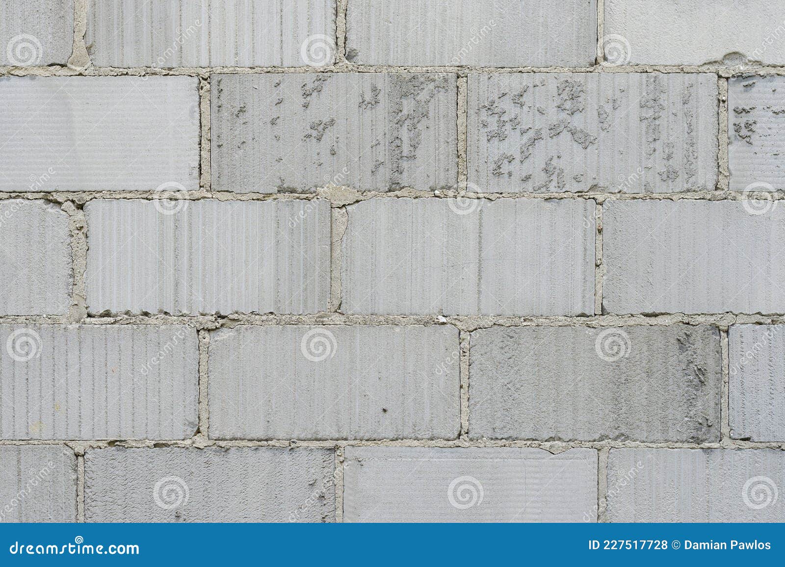 A Wall Made of Concrete Blocks and Cement Joints Stock Photo - Image of ...