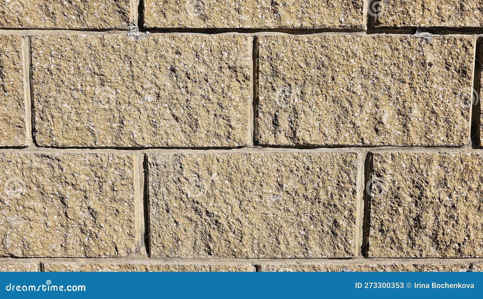 The Wall is Made of Decorative Rectangular Light Brown Stone. Stone ...