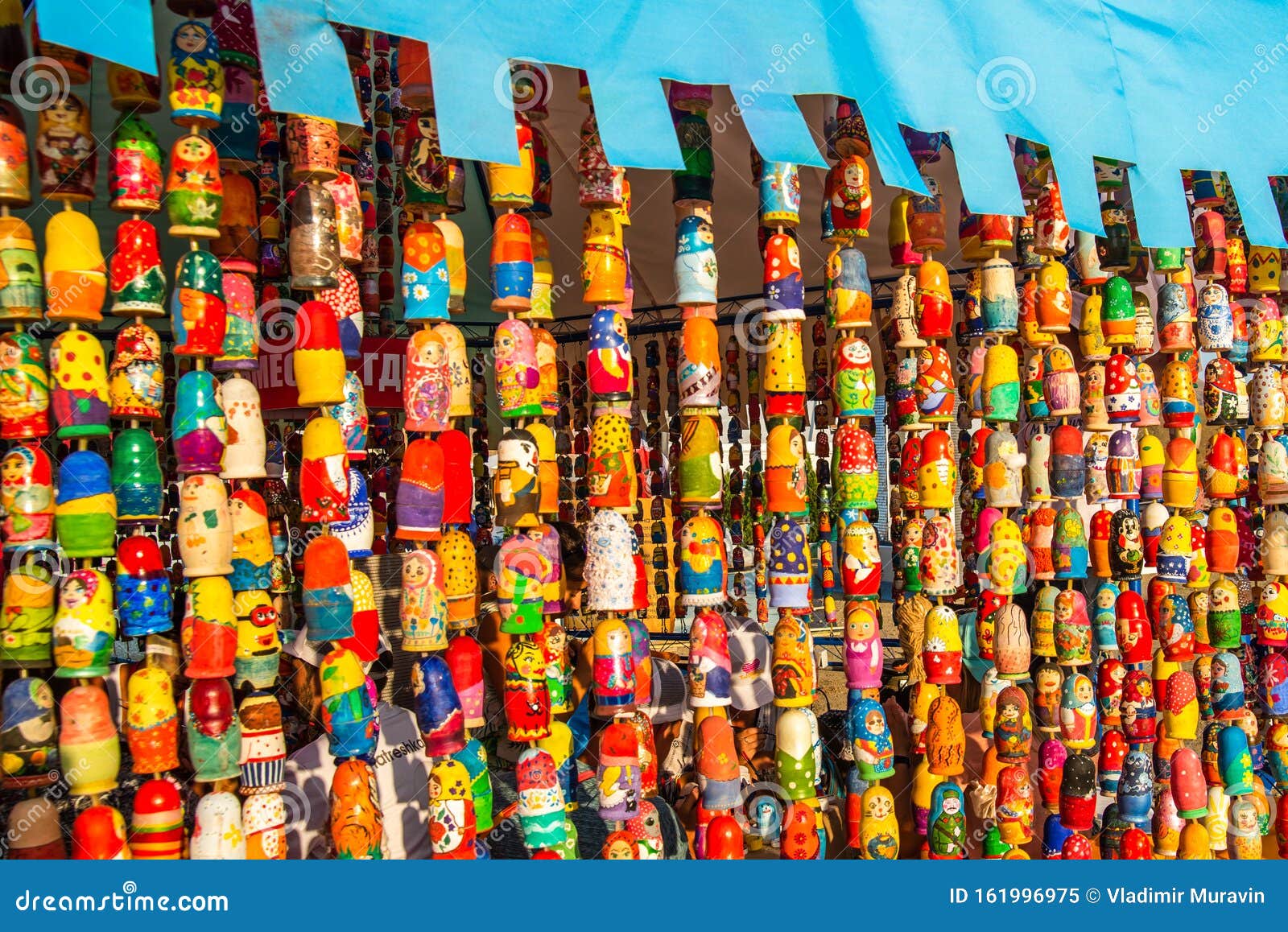 Wall Made of Different Nesting Dolls Stock Image - Image of bright ...