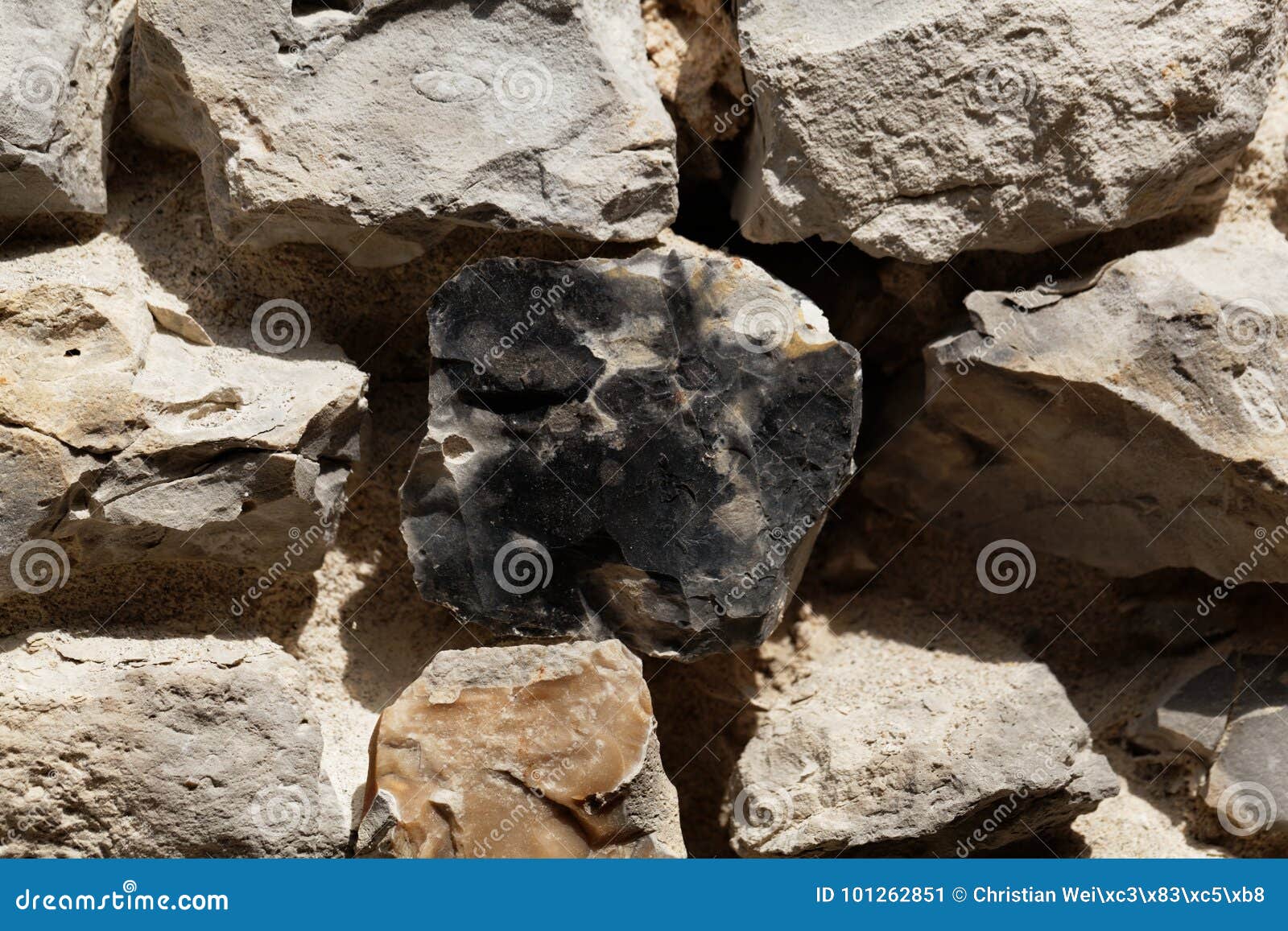Wall made of flint stone stock image. Image of architecture - 101262851