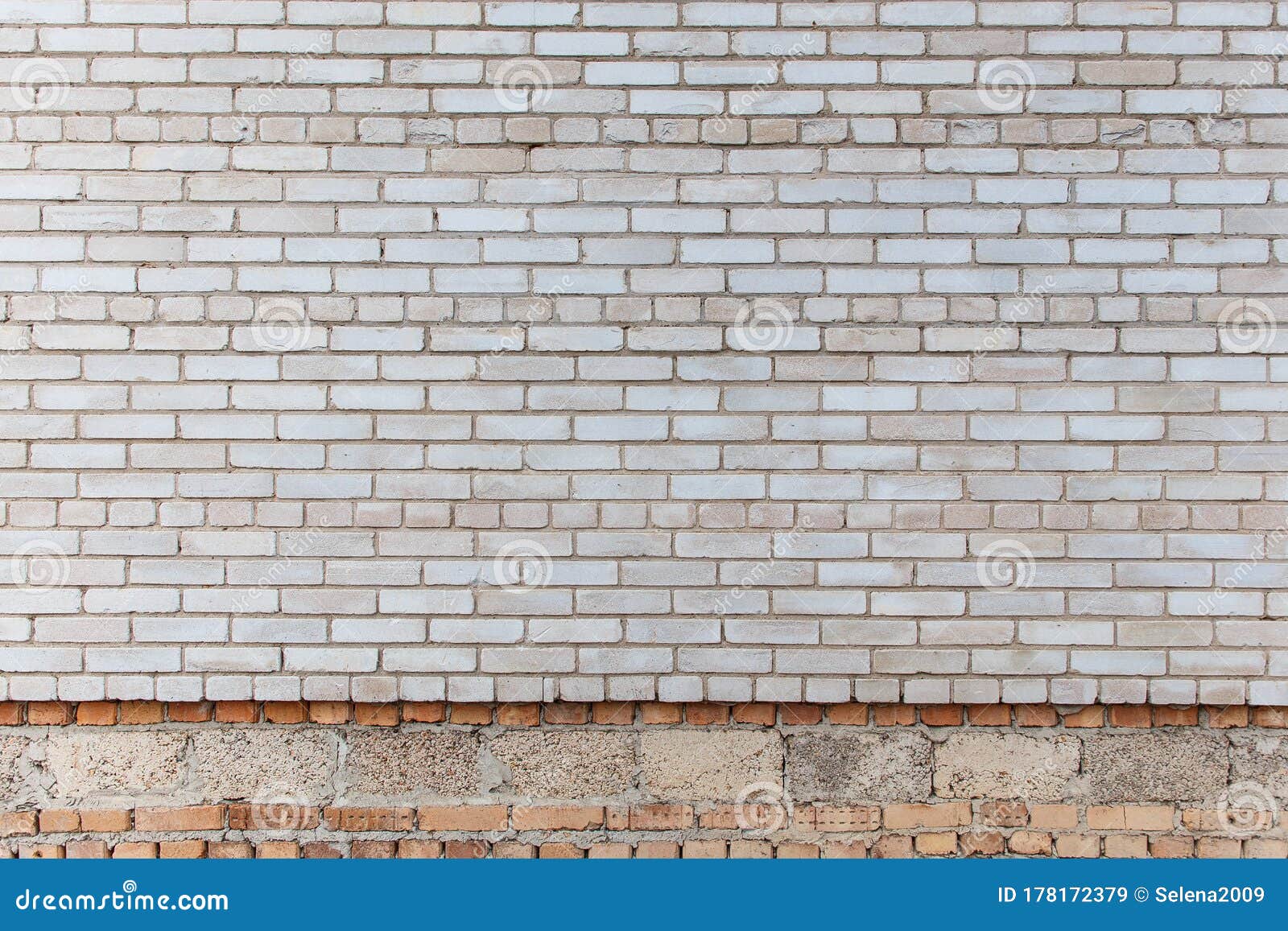 The Wall is Made of Gray Silicate Bricks. Brickwork on the Construction ...