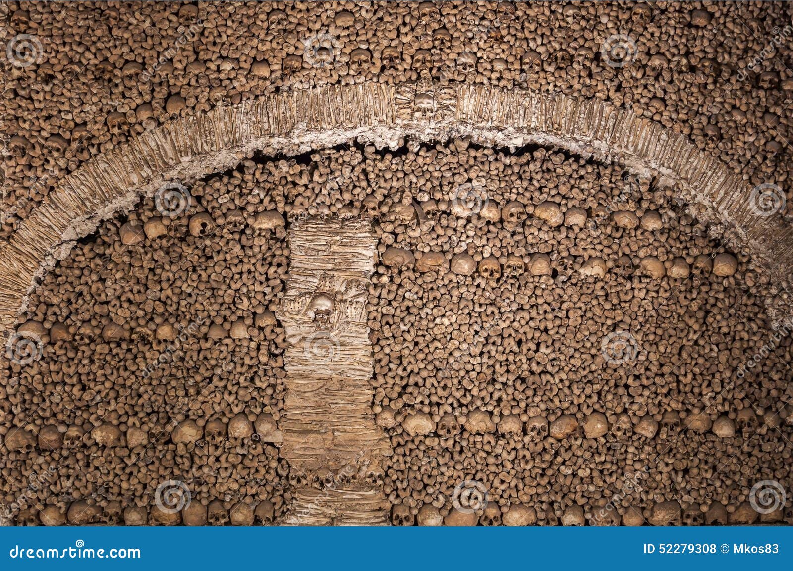 The Wall Made of Human Bones and Skulls Stock Photo - Image of heritage ...