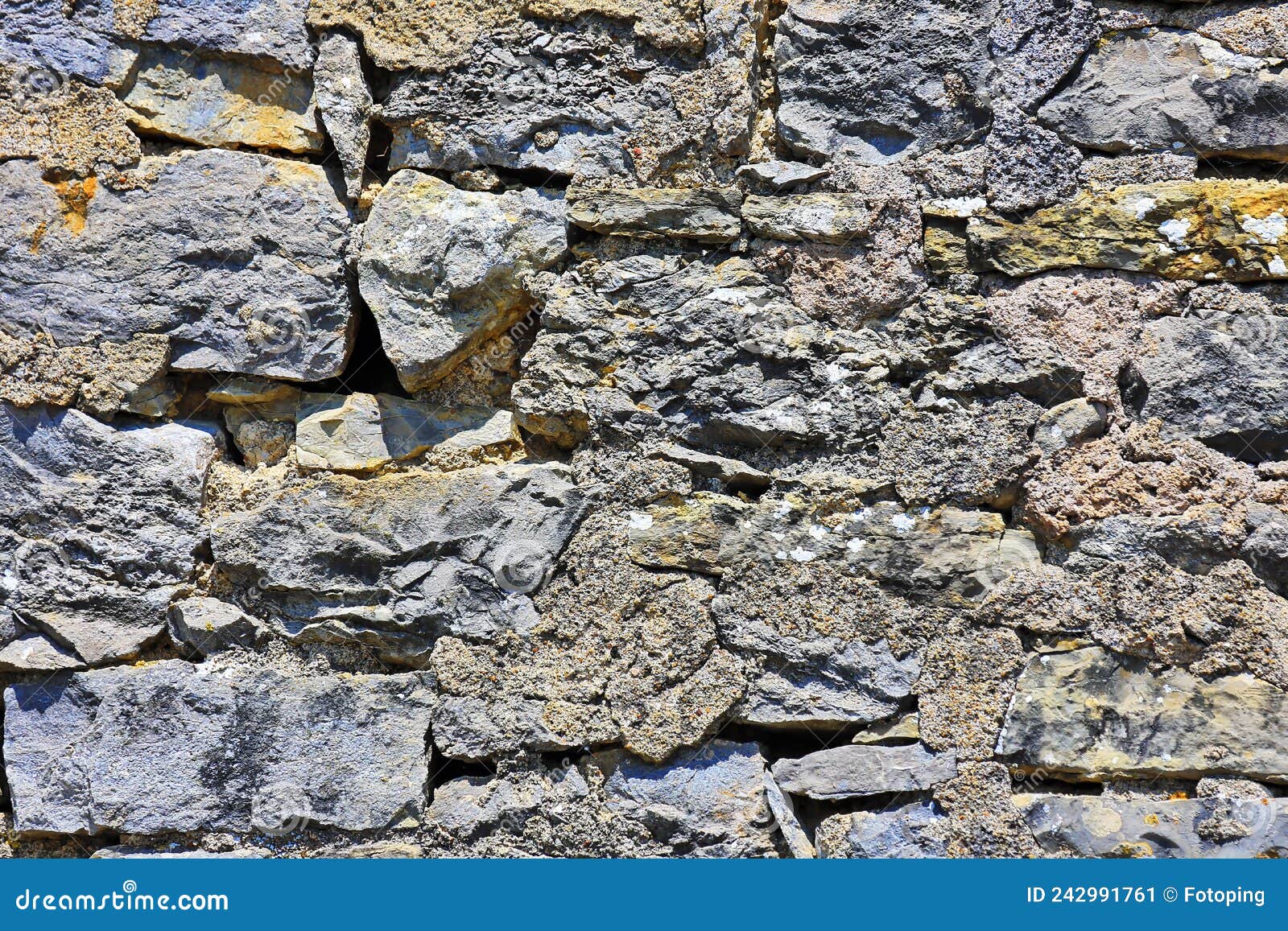 Wall Made of Irregular Rubble Stock Image - Image of composite, antique ...