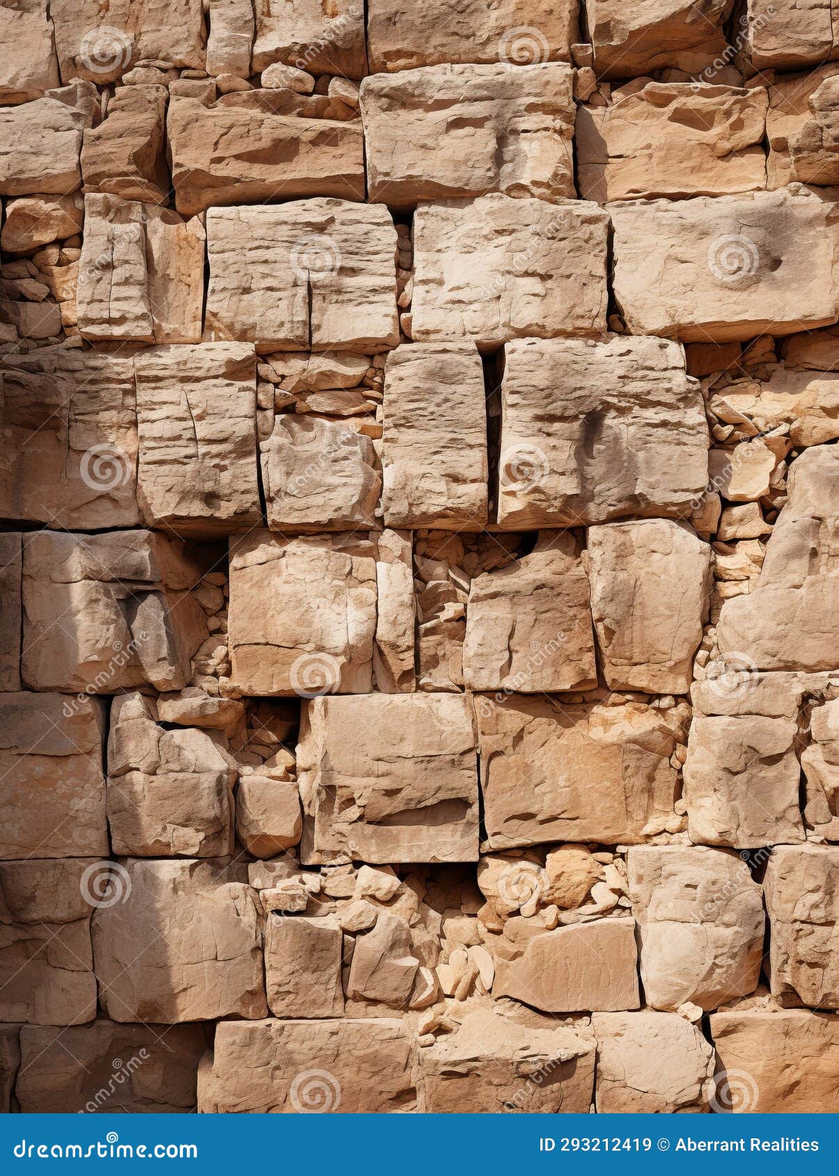 The Wall is Made of Large Blocks of Stone Stock Illustration ...