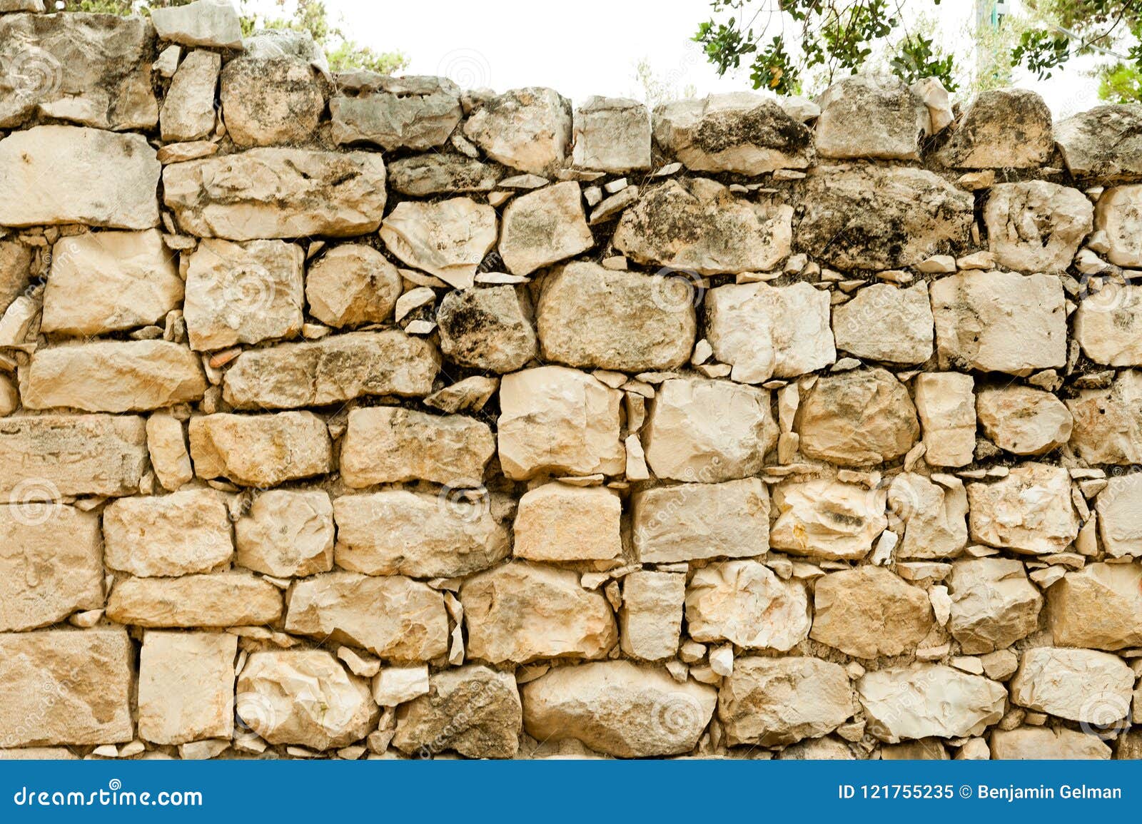 Wall Composed of Stones without Fastening Mortar Stock Image - Image of ...