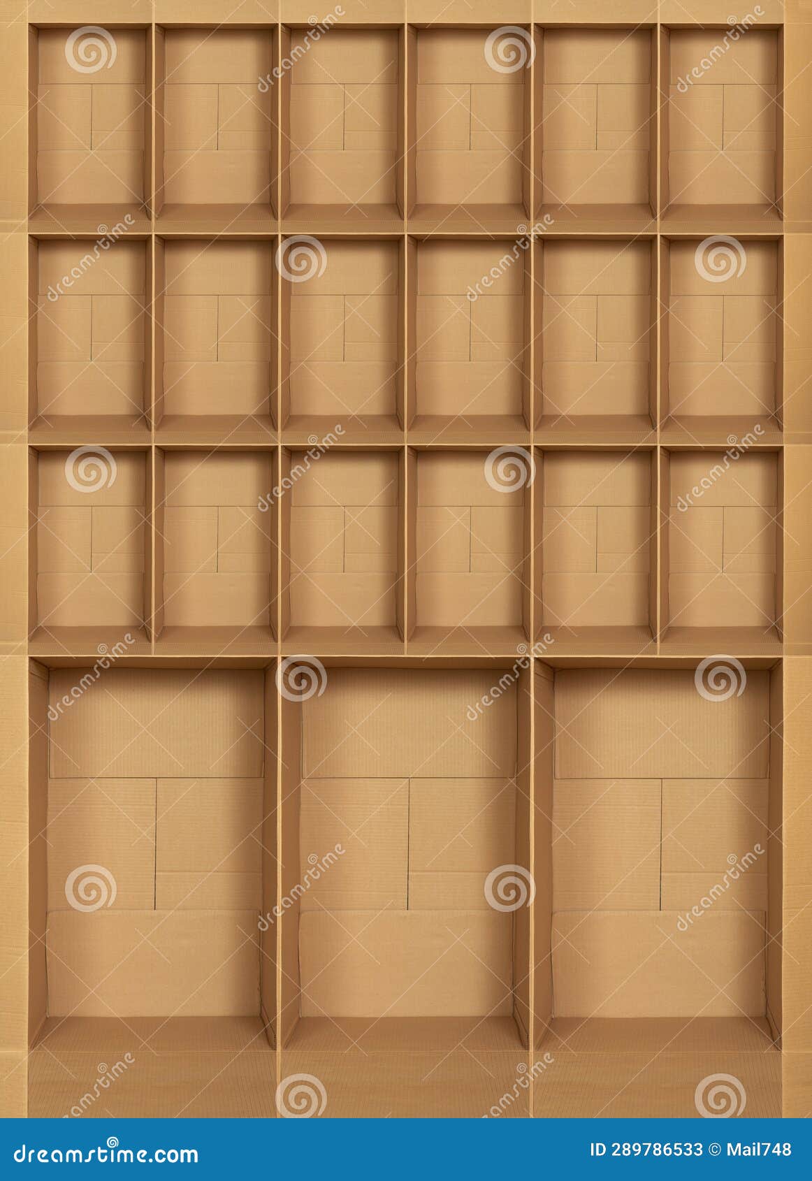 Wall Made of Many Open Cardboard Boxes. Creative Collage for Placing ...