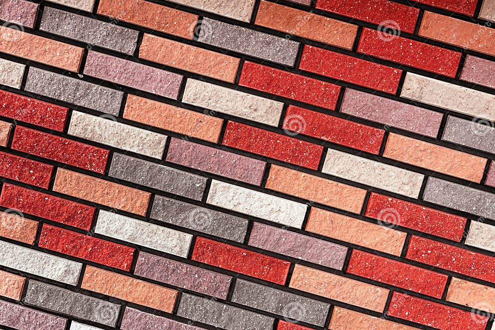 Wall Made of Multi-colored Bricks. Bricks Background Stock Photo ...