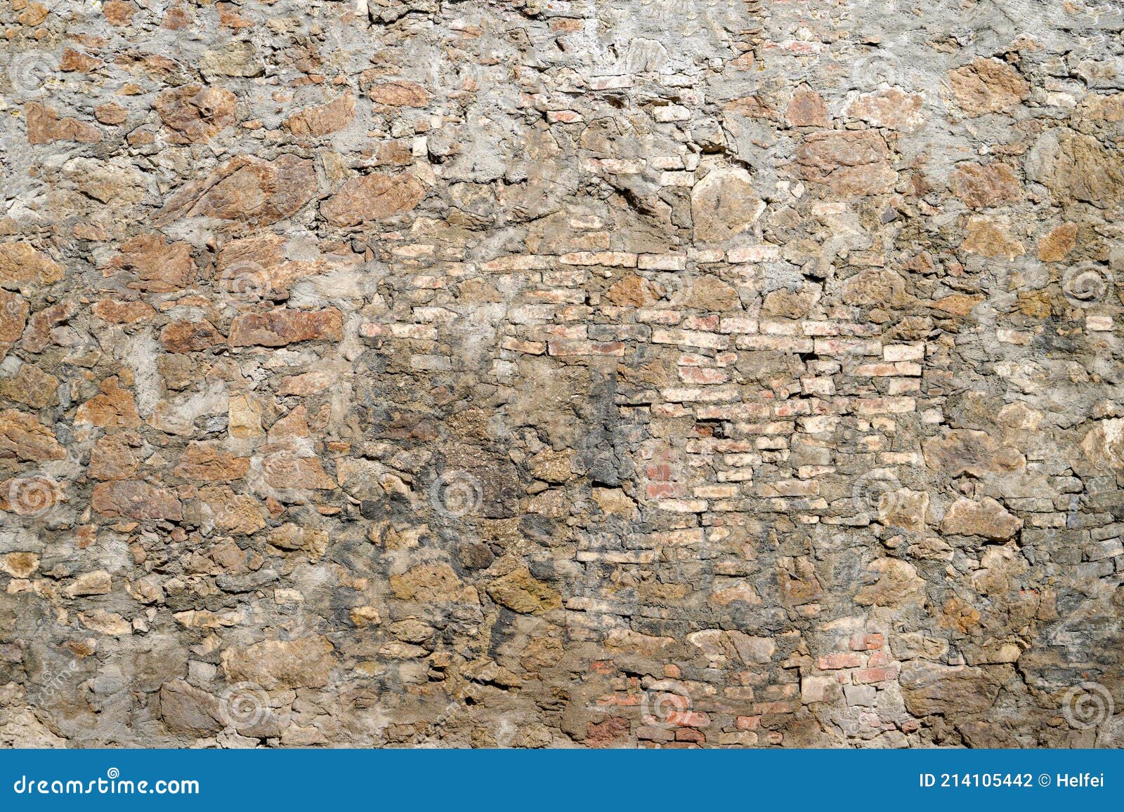 Wall Made of Natural Stone Built and Grouted Stock Photo - Image of ...