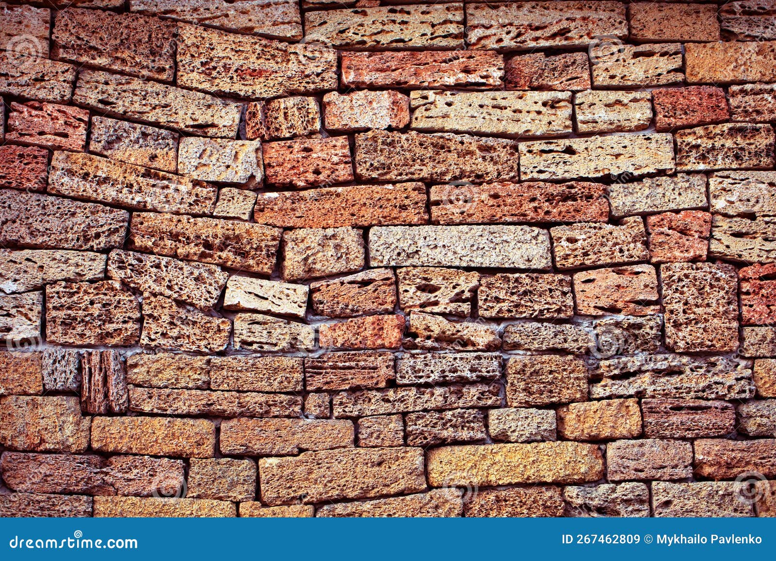 A Wall Made of Natural Stone, Shell. Use of Natural Materials in ...