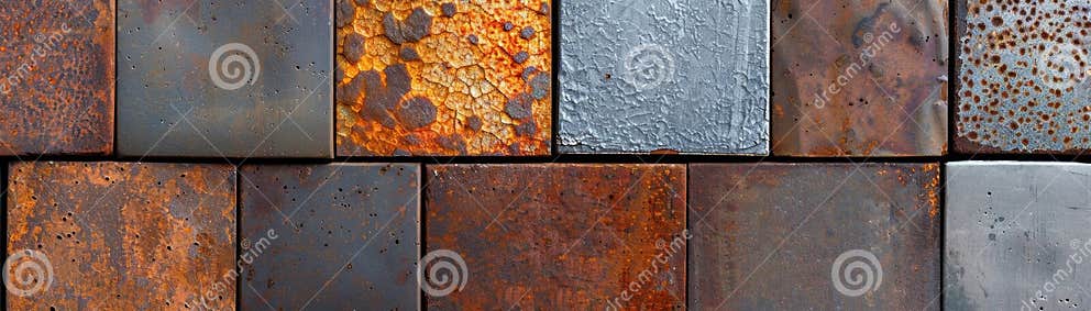 A Wall Made of Old, Rusted Bricks Stock Illustration - Illustration of ...