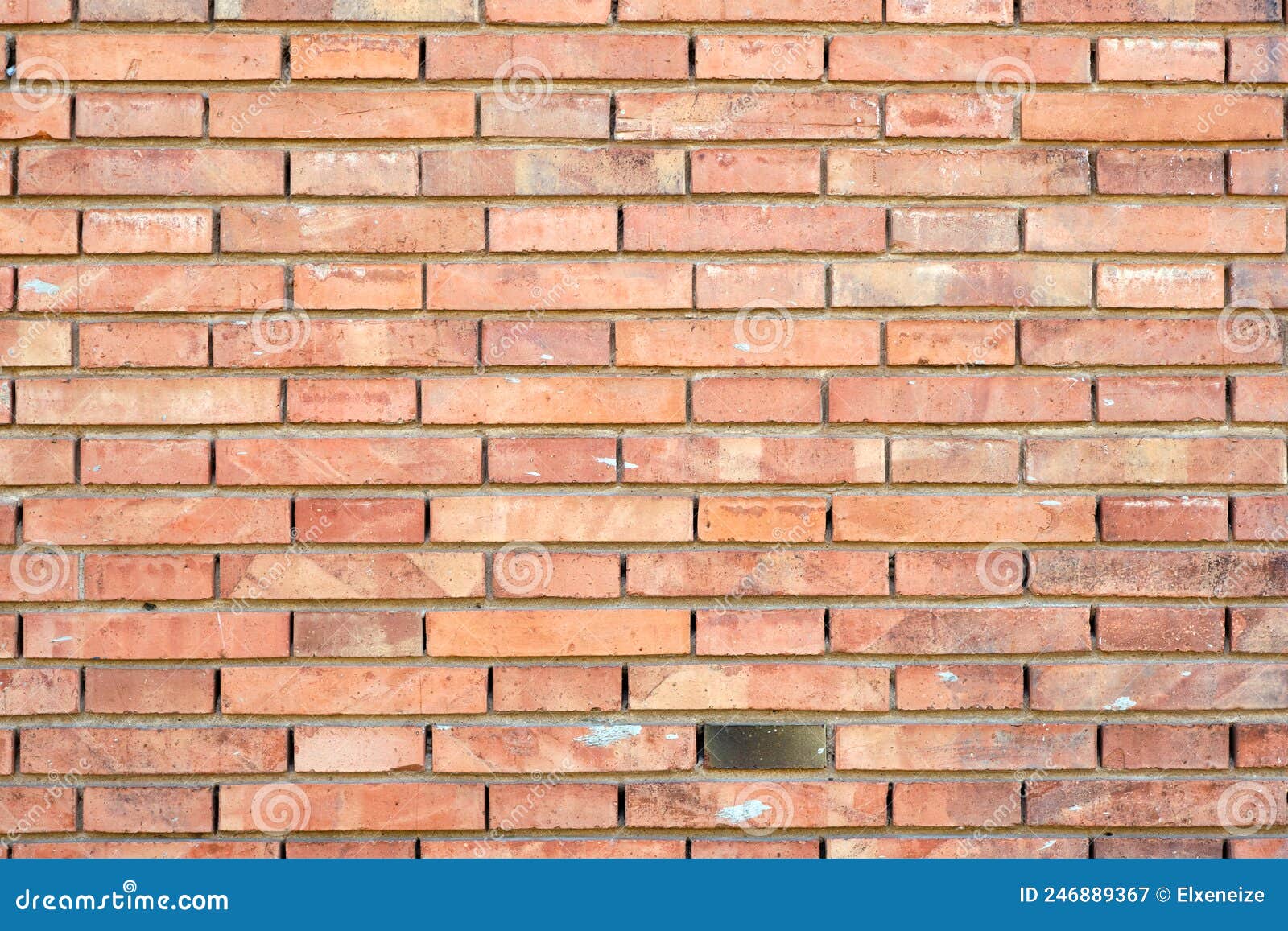 Wall Made of Orange Clinker Bricks Stock Image - Image of concrete ...