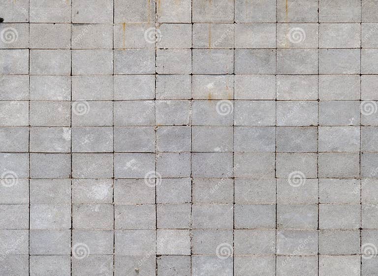 Wall Made of Rectangular Cinder Blocks with Stack Bond Pattern Stock ...