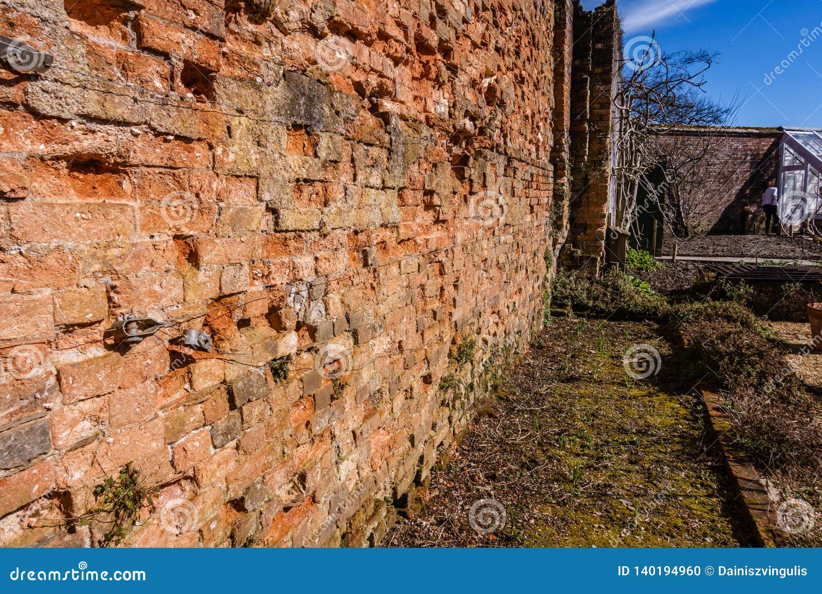 Wall Made of Red-bricked Bricks Stock Photo - Image of history, texture ...
