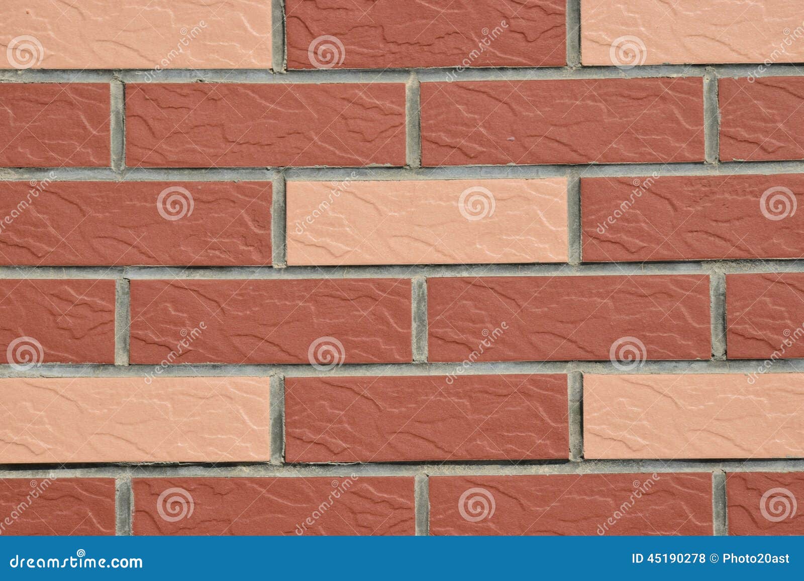 Wall Made of Red and Pink Bricks Stock Photo - Image of view, seams ...