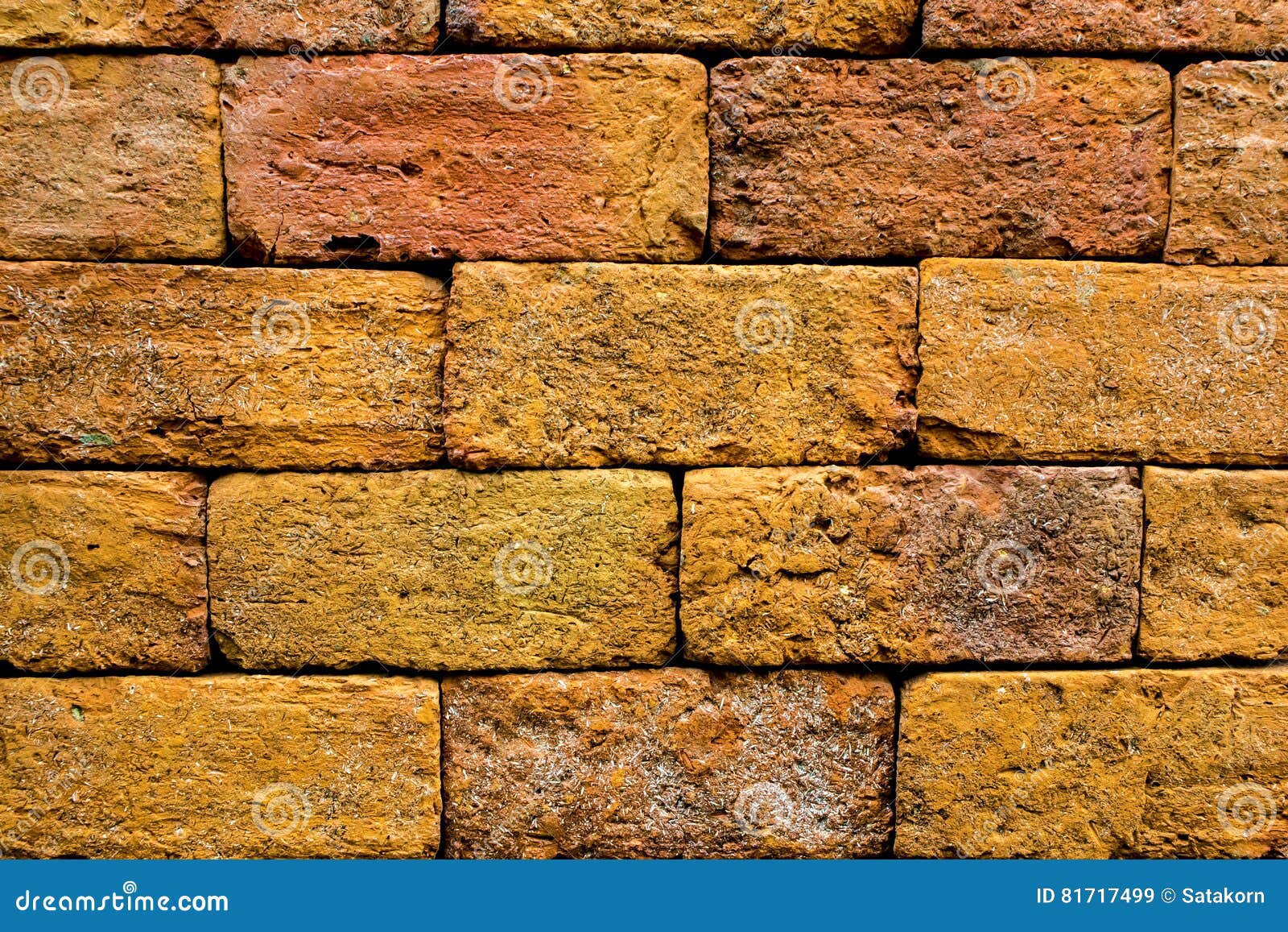 Wall Made from Red Solid Bricks Stock Image - Image of concrete, design ...