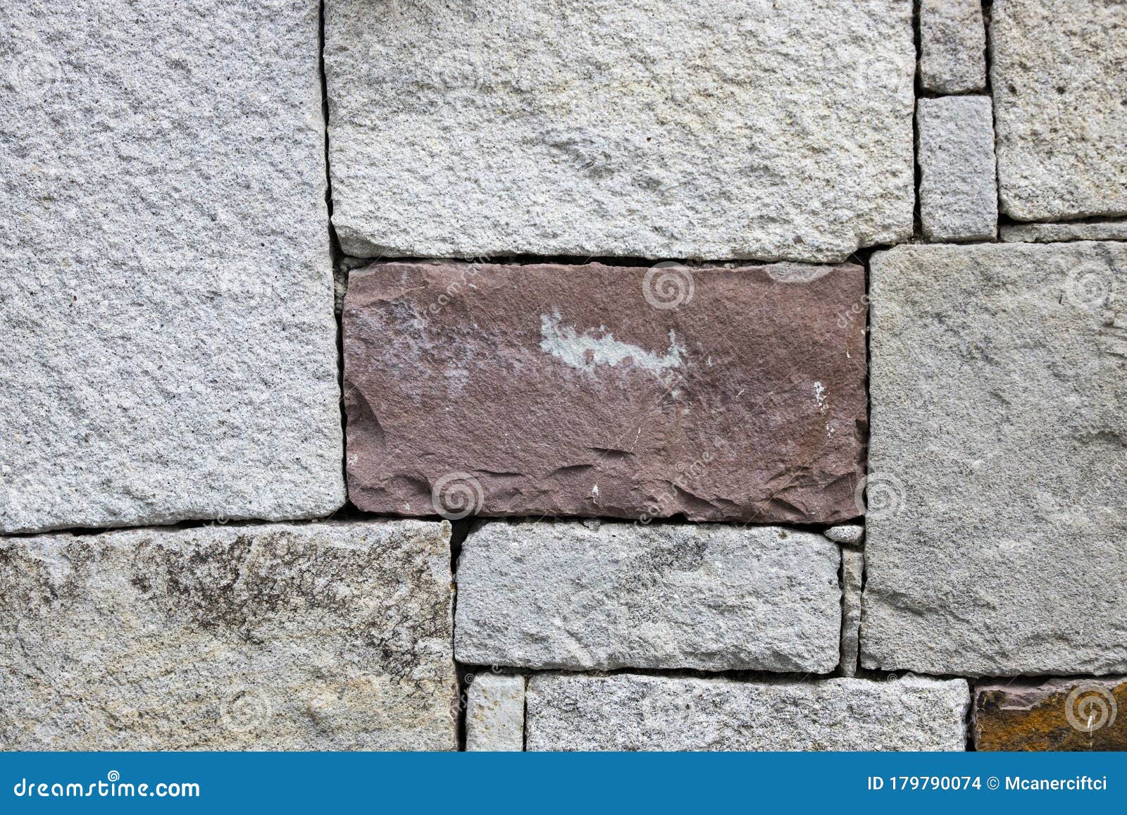 Wall Made of Rock Pieces Cut in Rectangular Shape Stock Photo - Image ...